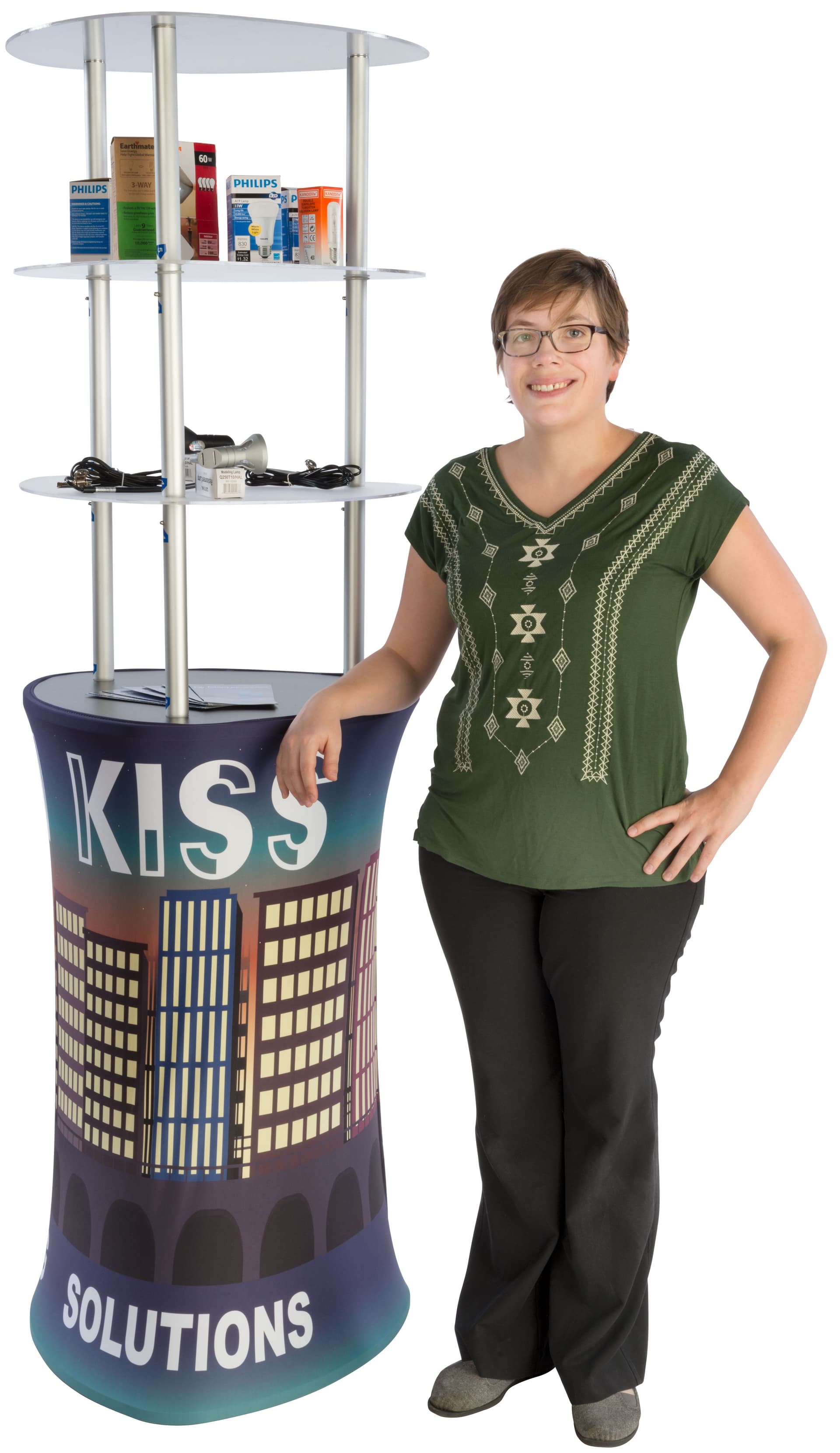 Promotion Graphic Tower Display | Silicone Edge Fabric | Displays2Go