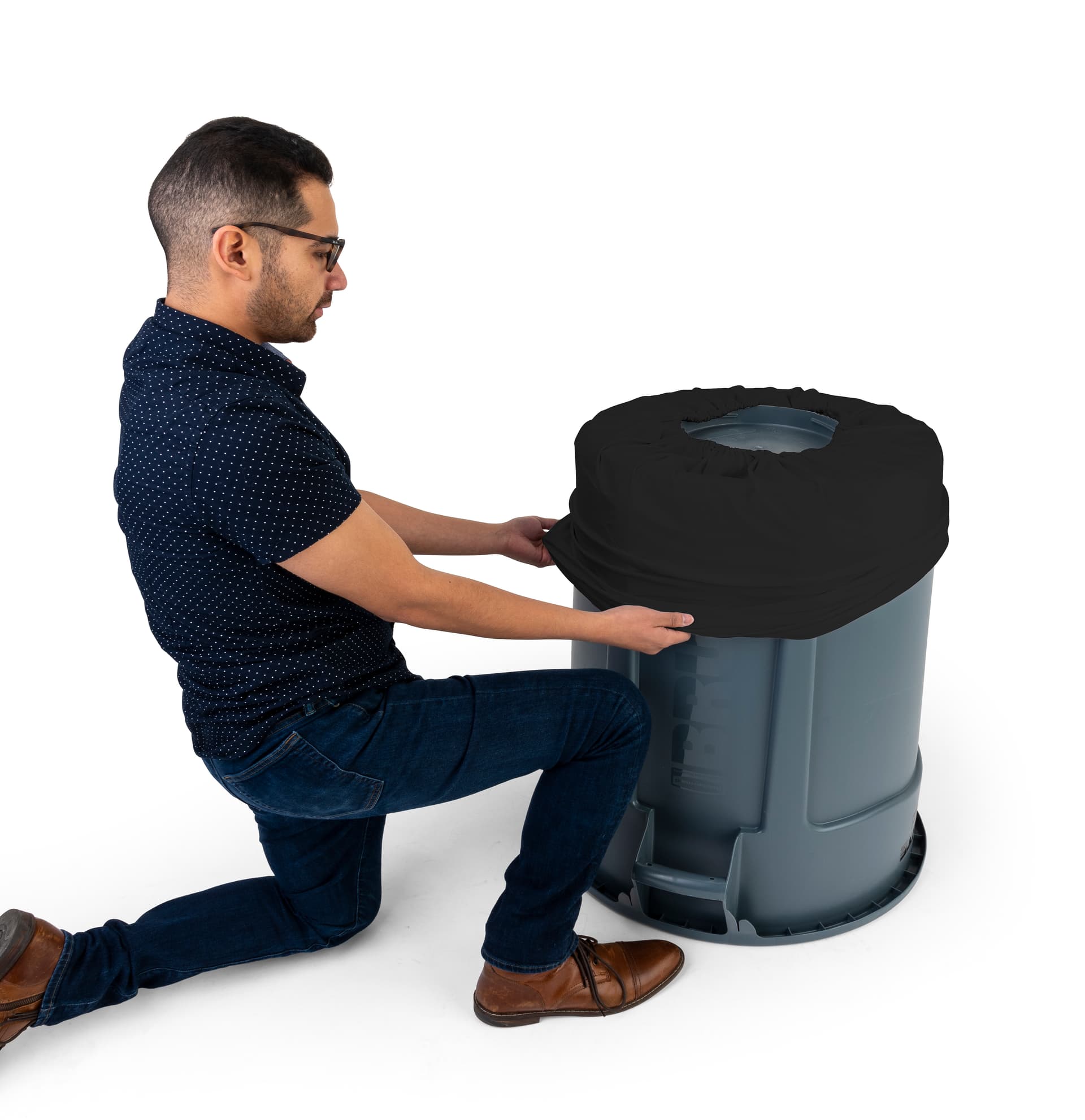 Spandex Trash Can Covers | Stretch Material | Displays2Go