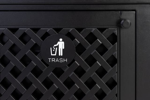 Dual Outdoor Waste Bin | Basket Weave Design | Displays2Go
