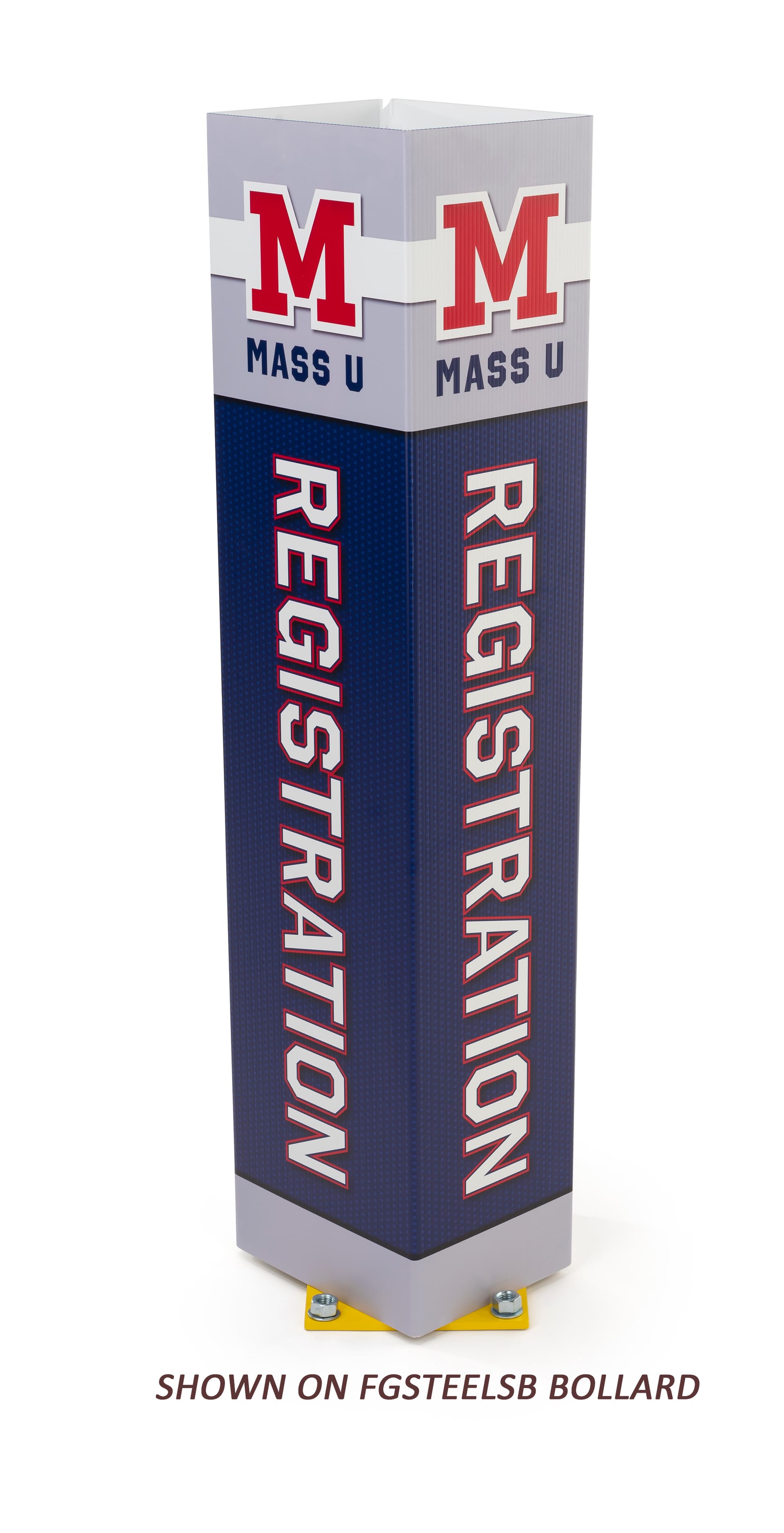Square Advertising Bollard Sign | Four 52" Custom Printed Panels ...