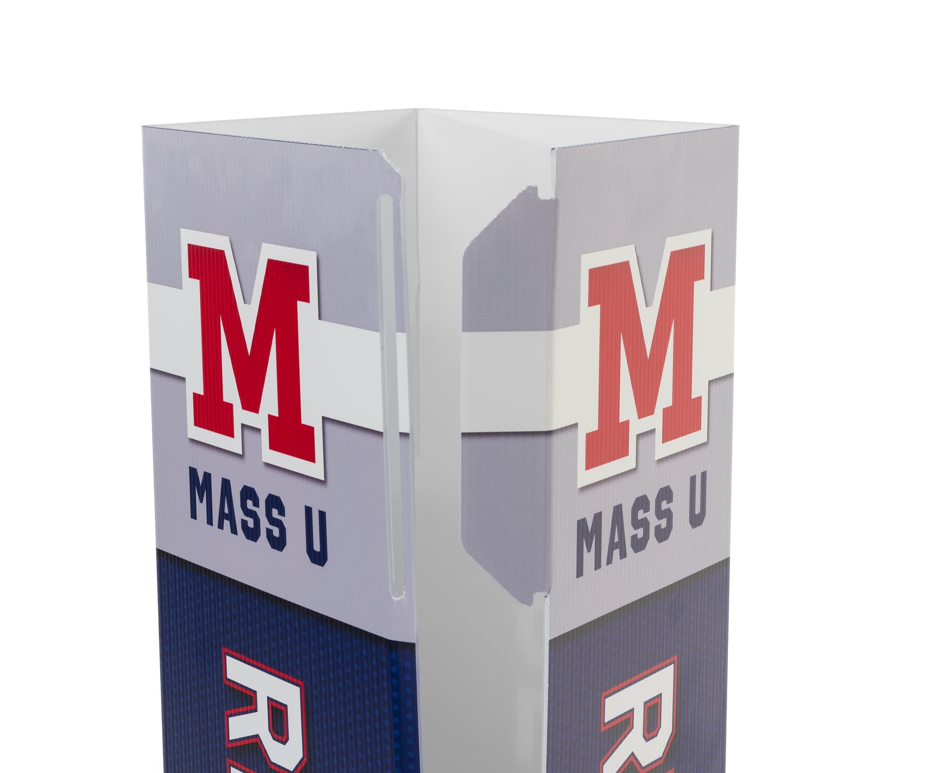 Square Advertising Bollard Sign | Four 52" Custom Printed Panels ...