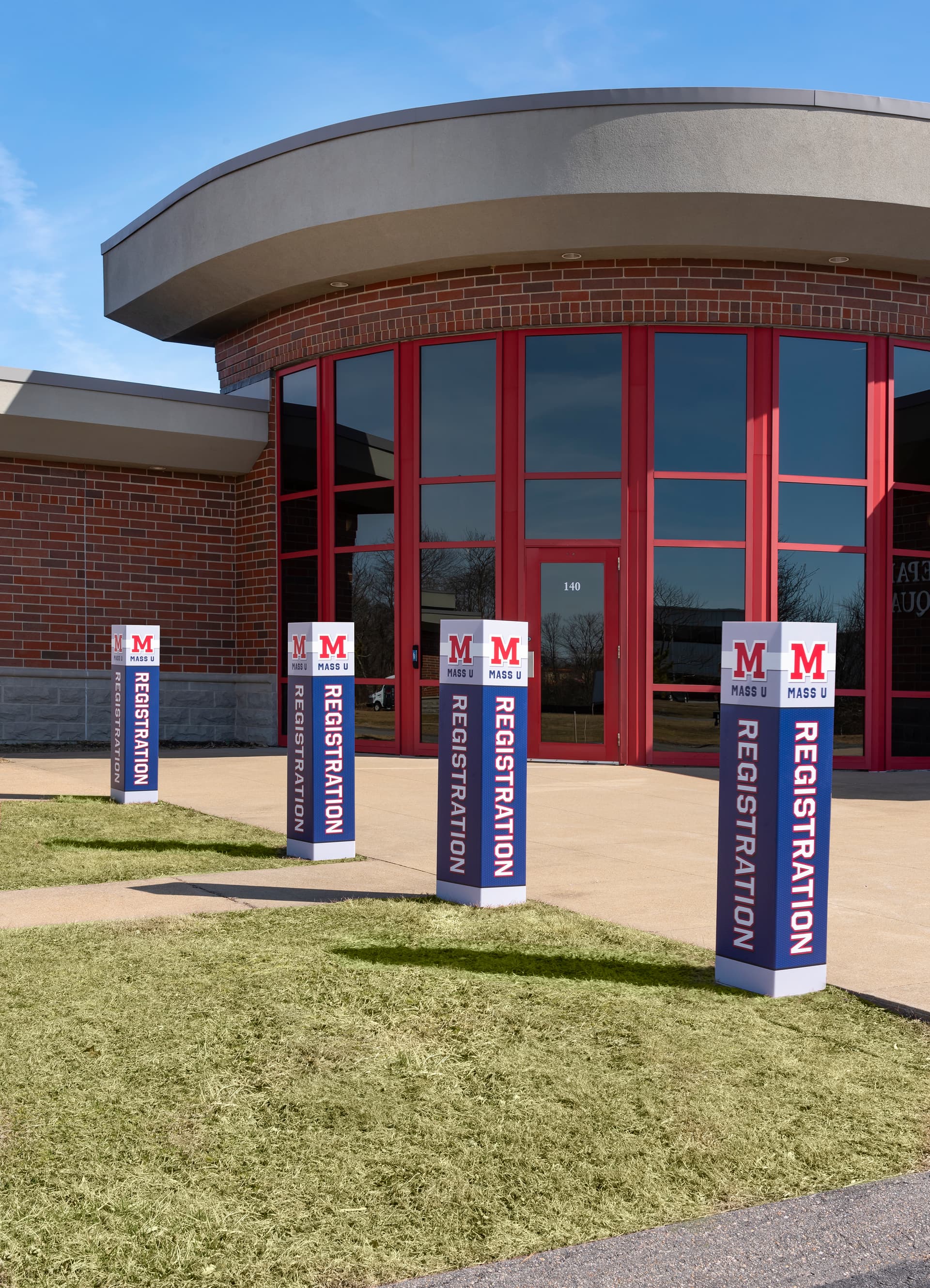 Square Advertising Bollard Sign | Four 52" Custom Printed Panels ...