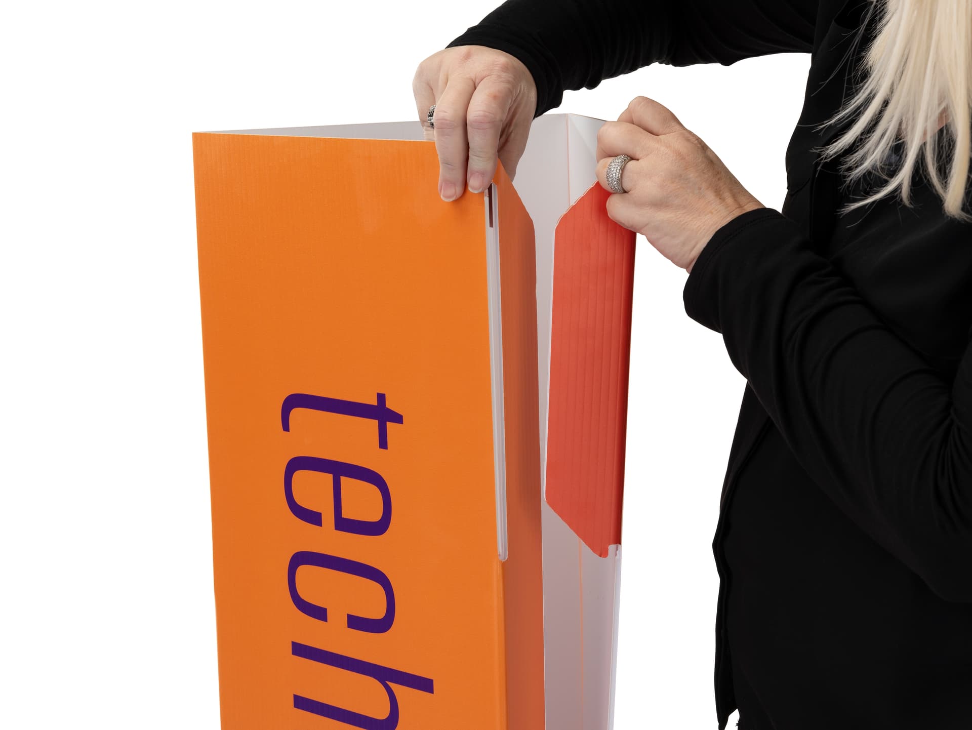 Triangle Marketing Bollard Cover | Full-Color Custom Printing | Displays2Go