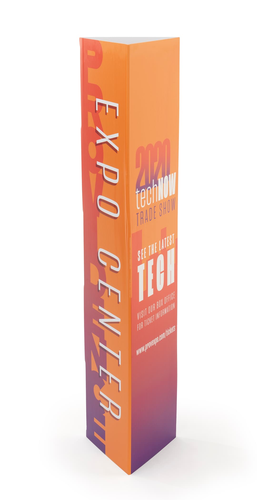 Triangle Marketing Bollard Cover | Full-Color Custom Printing | Displays2Go