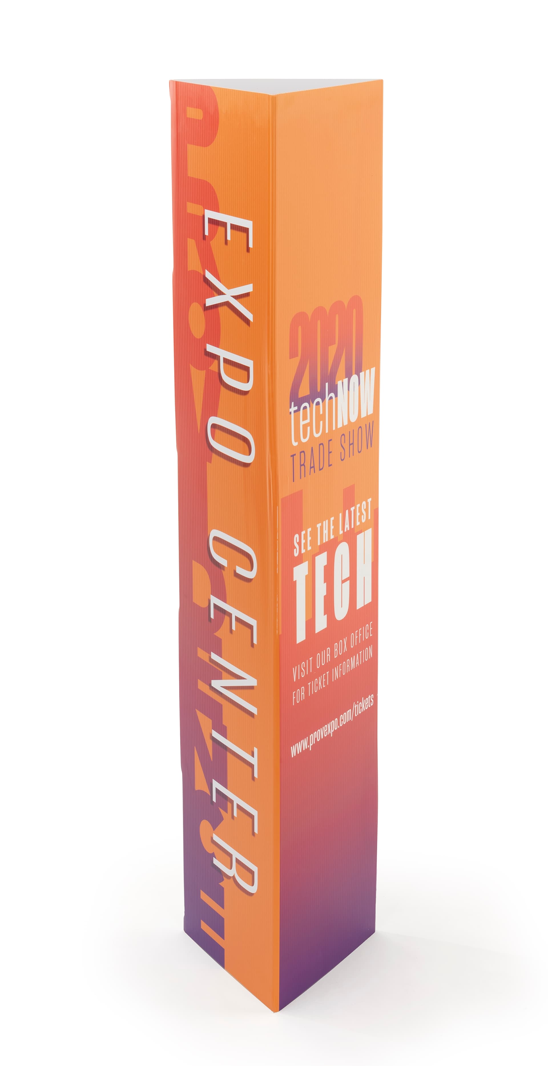 Triangle Marketing Bollard Cover | Full-Color Custom Printing | Displays2Go