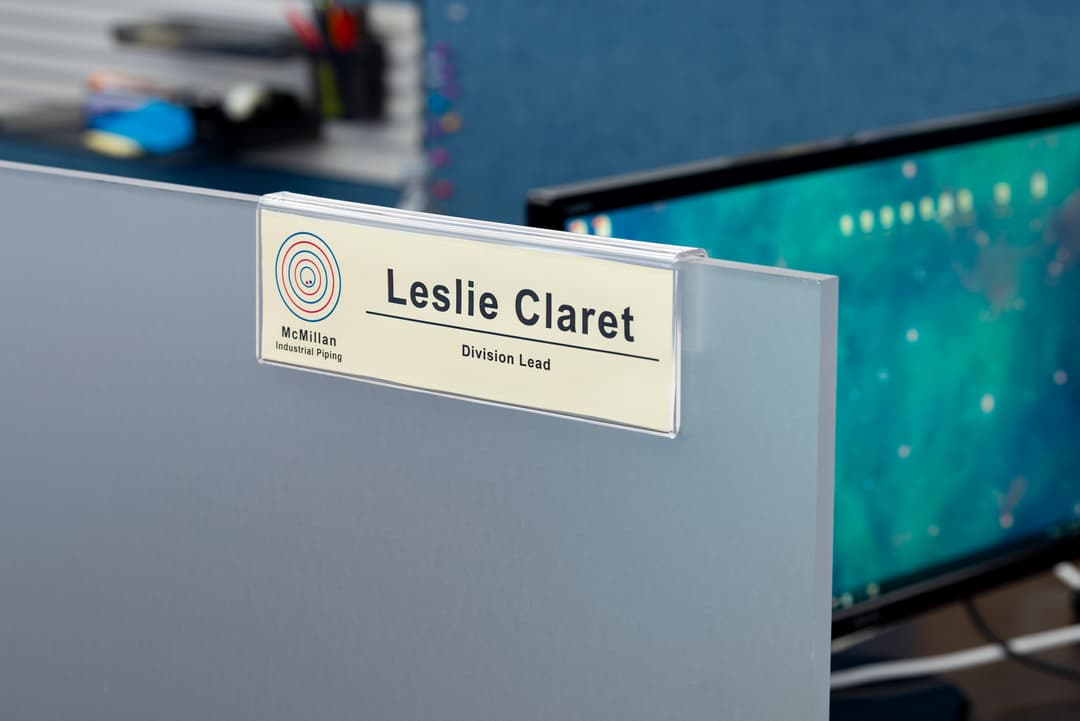 Cubicle Name Plate | Fits 1/2" Thick Partitions | Displays2Go