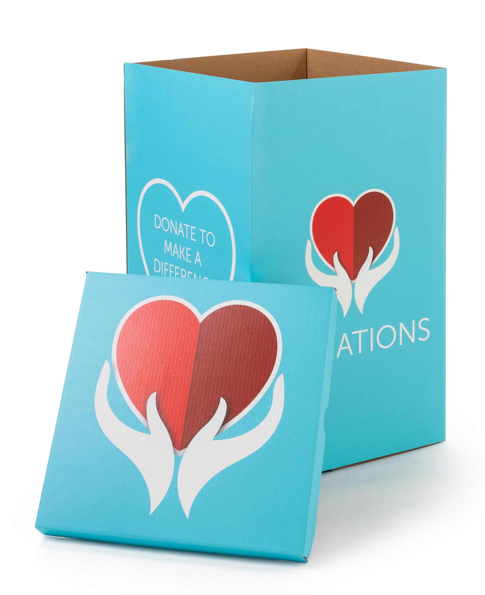Custom Printed Cardboard Trash Box | Full-Color 4 Panel Printing ...