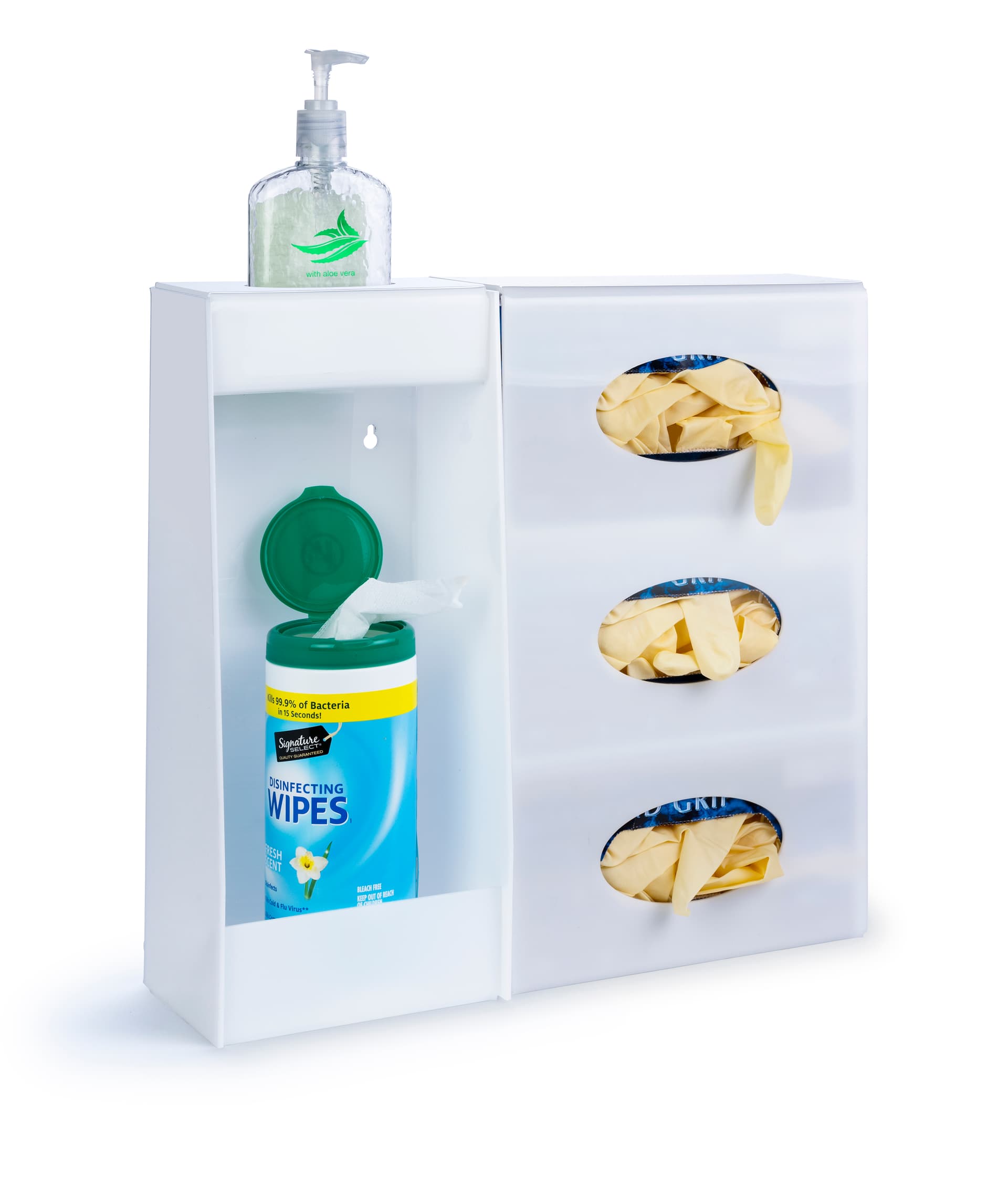 Wall Mounted Hygiene Supply Station | Holds PPE and Sanitizers ...