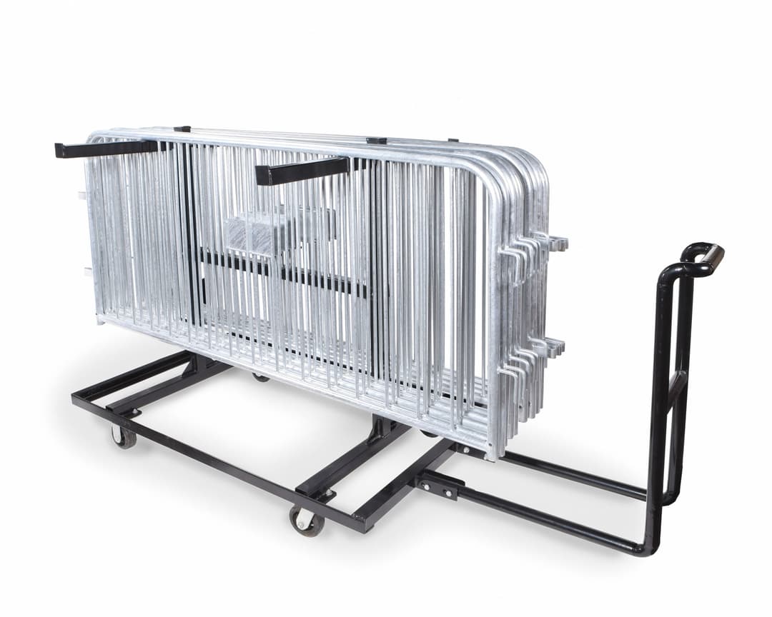 Portable Barricade Cart | 30-Barrier Storage Capacity | Displays2Go