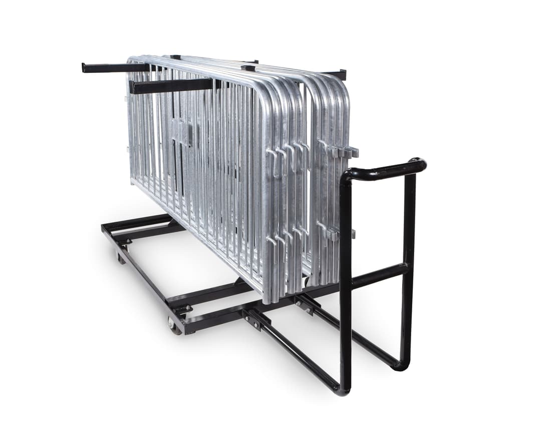 Portable Barricade Cart | 30-Barrier Storage Capacity | Displays2Go