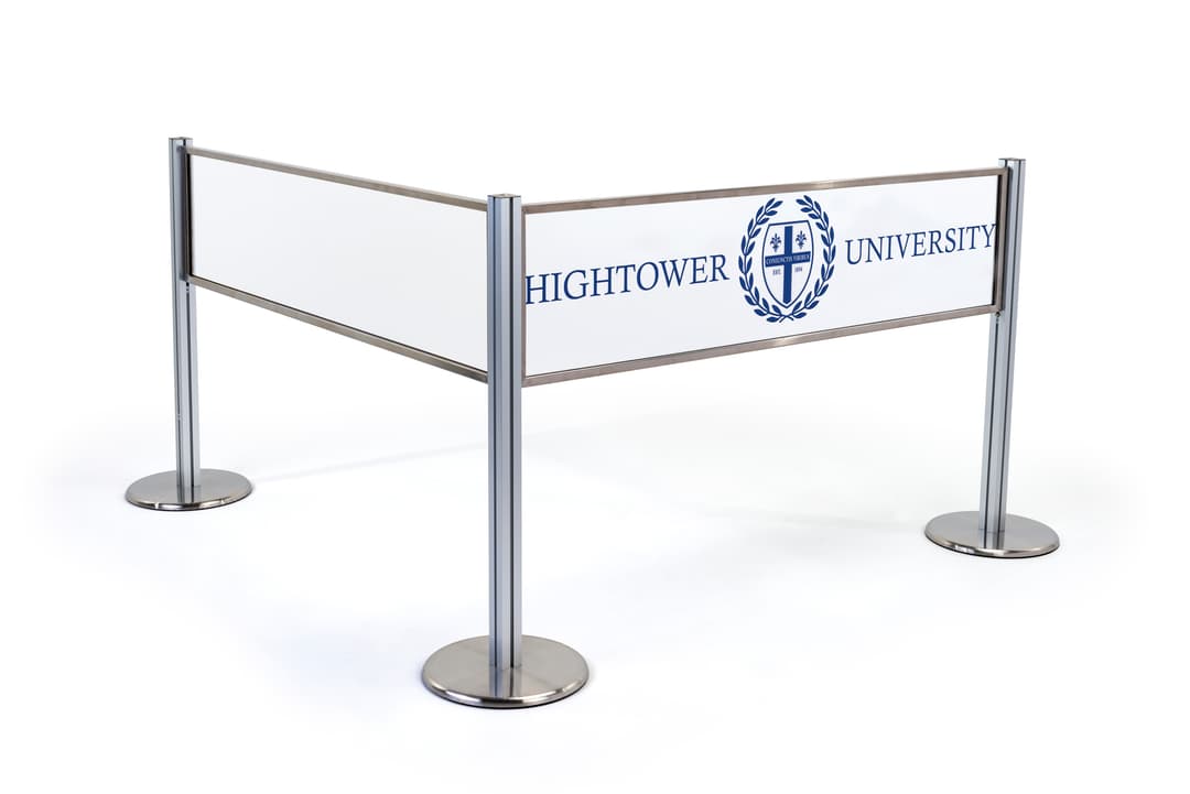 Acrylic Line Barriers | Clear Rigid Signage Queue System Divider ...