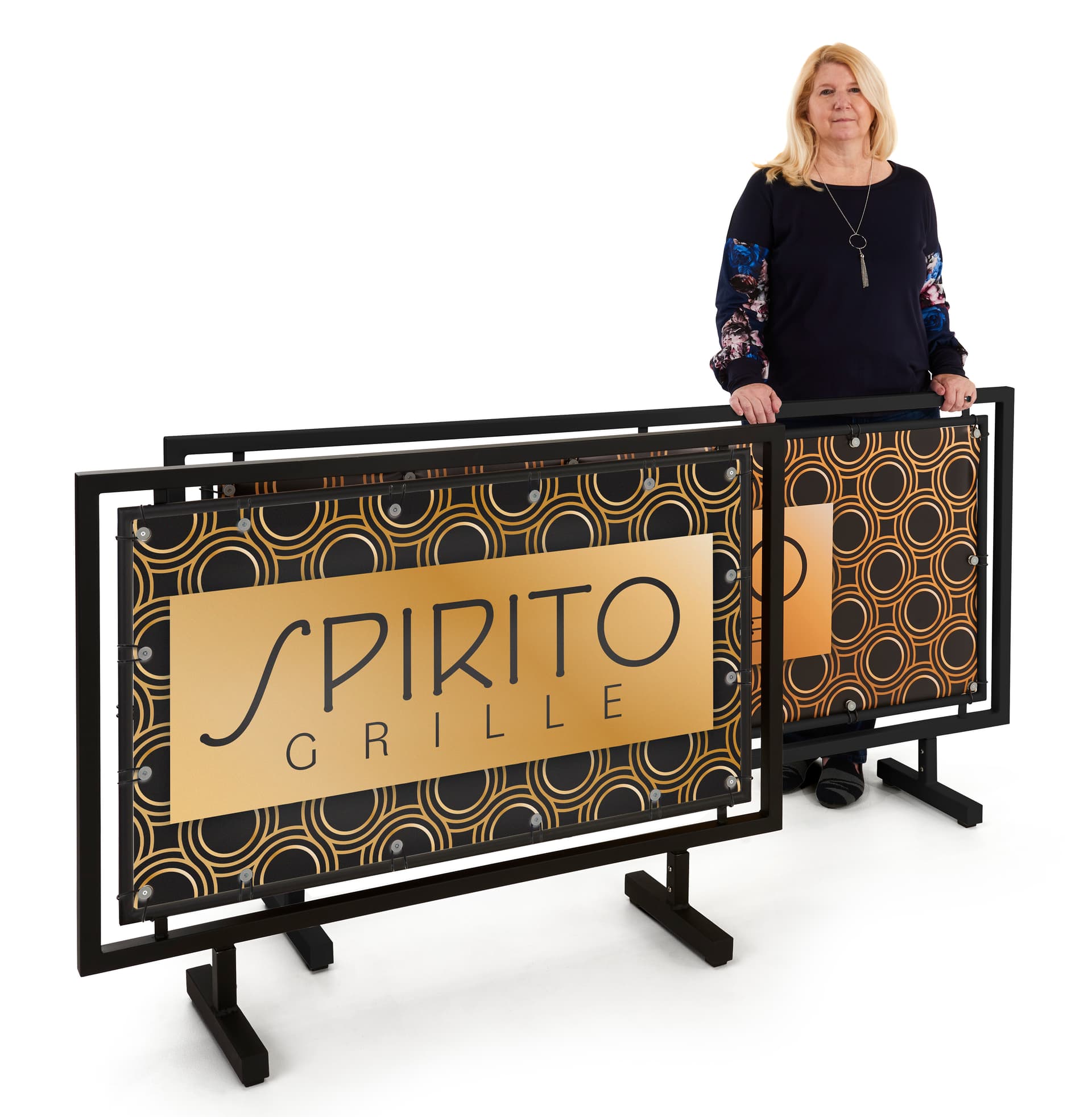 Sidewalk Café Partitions | Portable Design | Displays2Go
