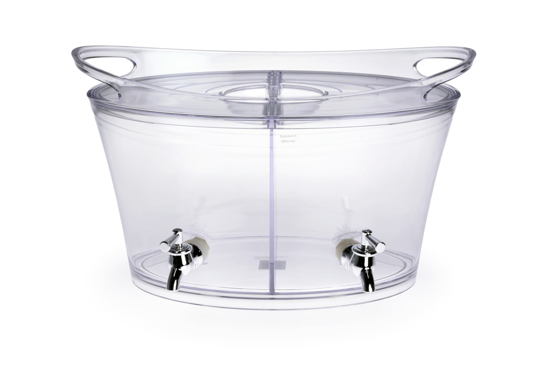 Dual Beverage Dispenser | Side-By-Side (1) Gallon Containers | Displays2Go