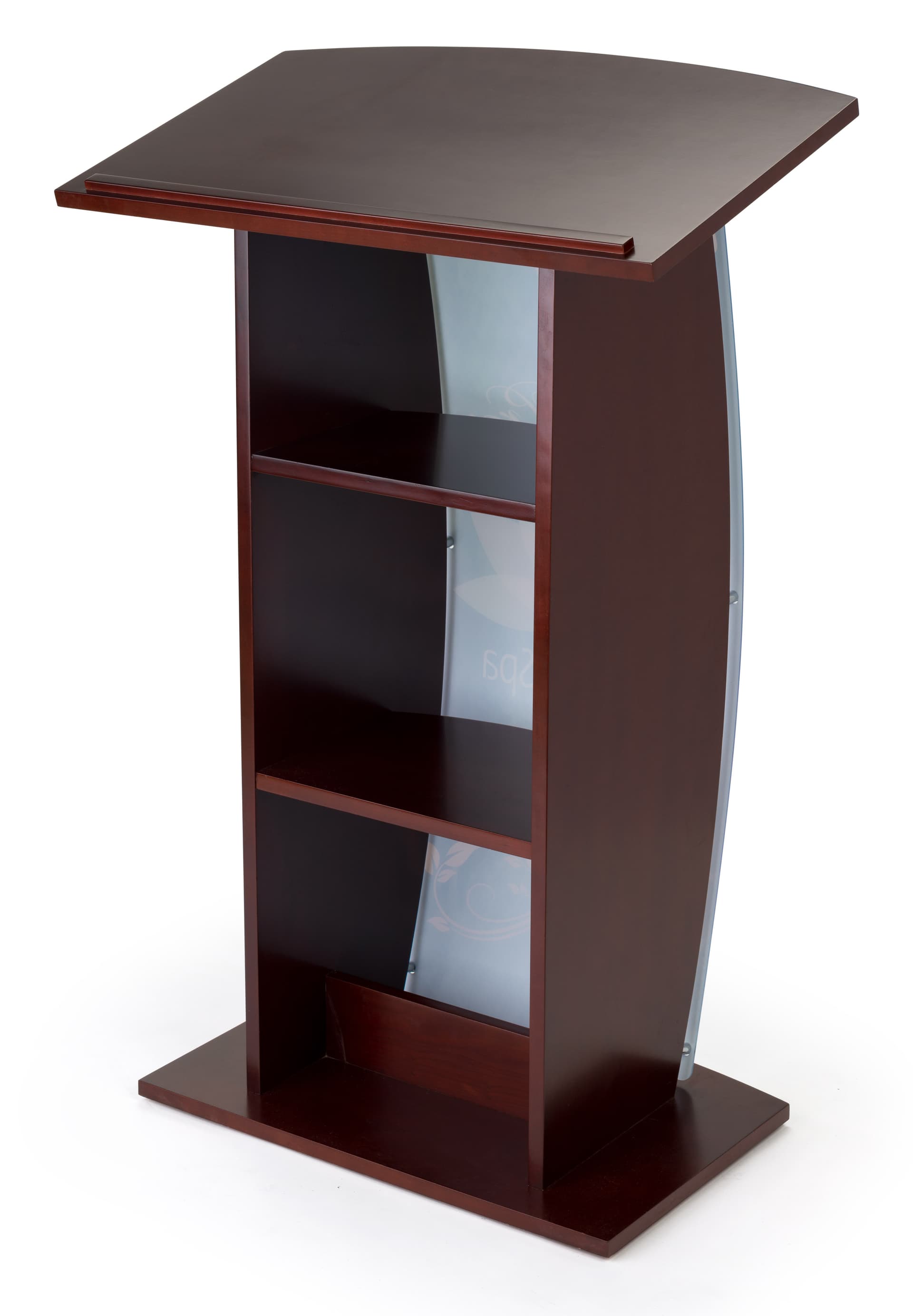 Contemporary Lectern with Custom Curved Panel | Frosted Acrylic ...