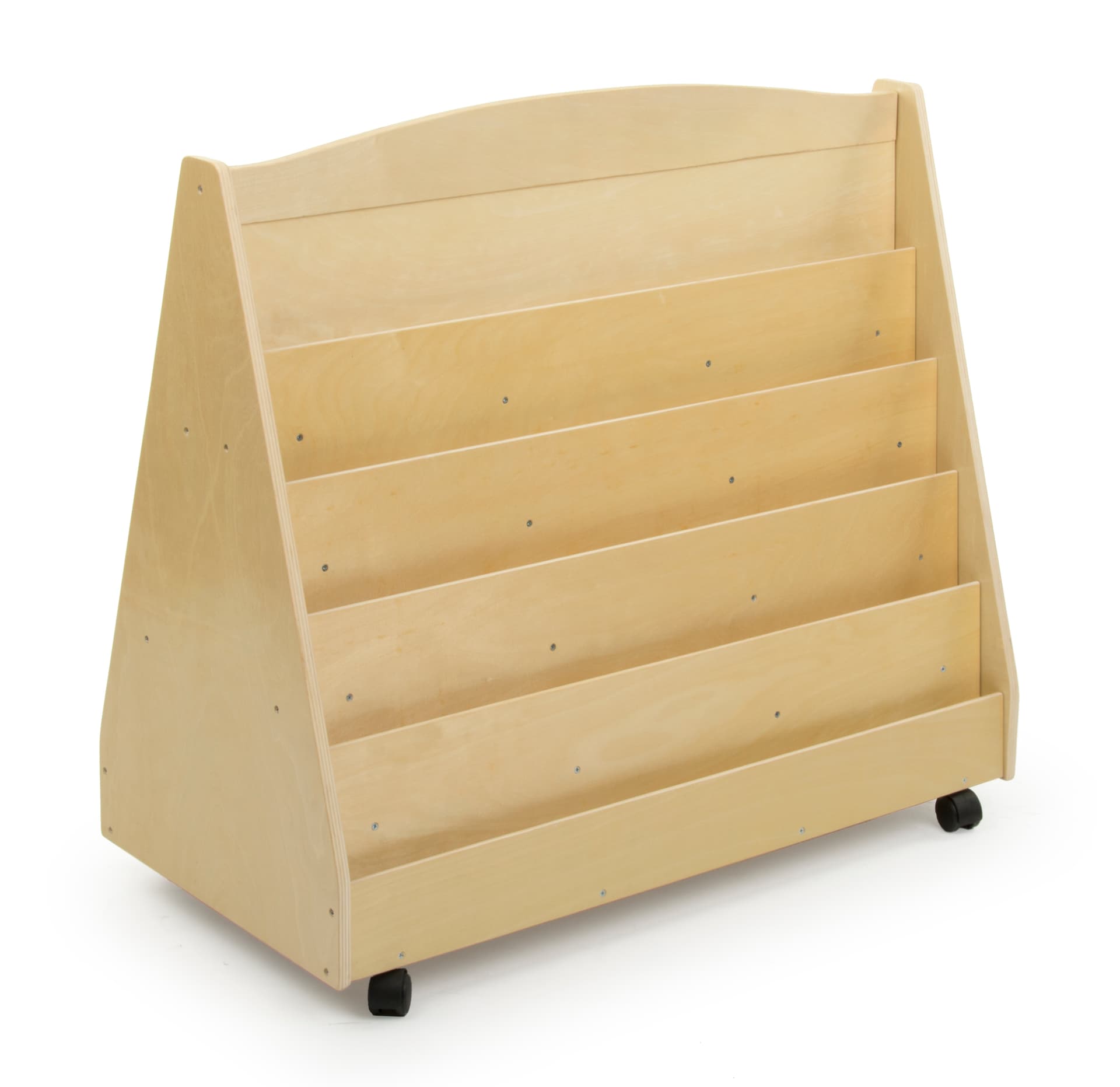 Kid’s Book Stand | Natural Birch Finish with Heavy Duty Wheels ...