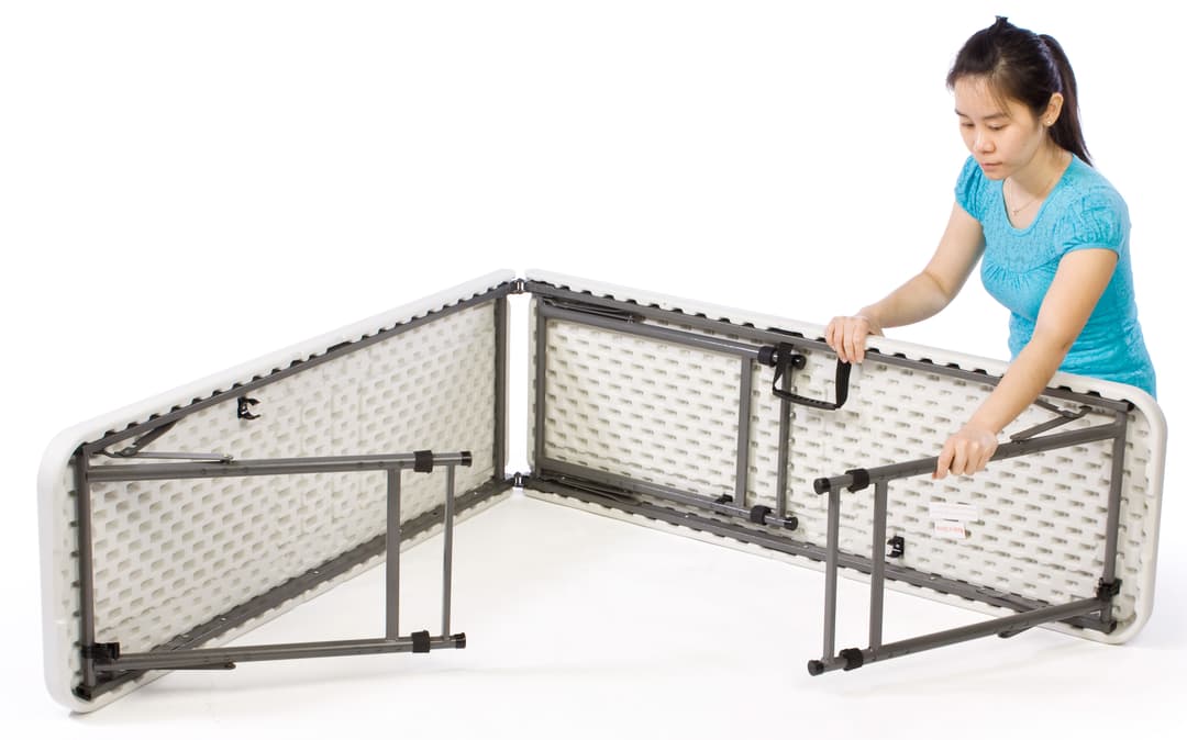 Folding Tables | Adjustable Height Plastic Top | Displays2Go