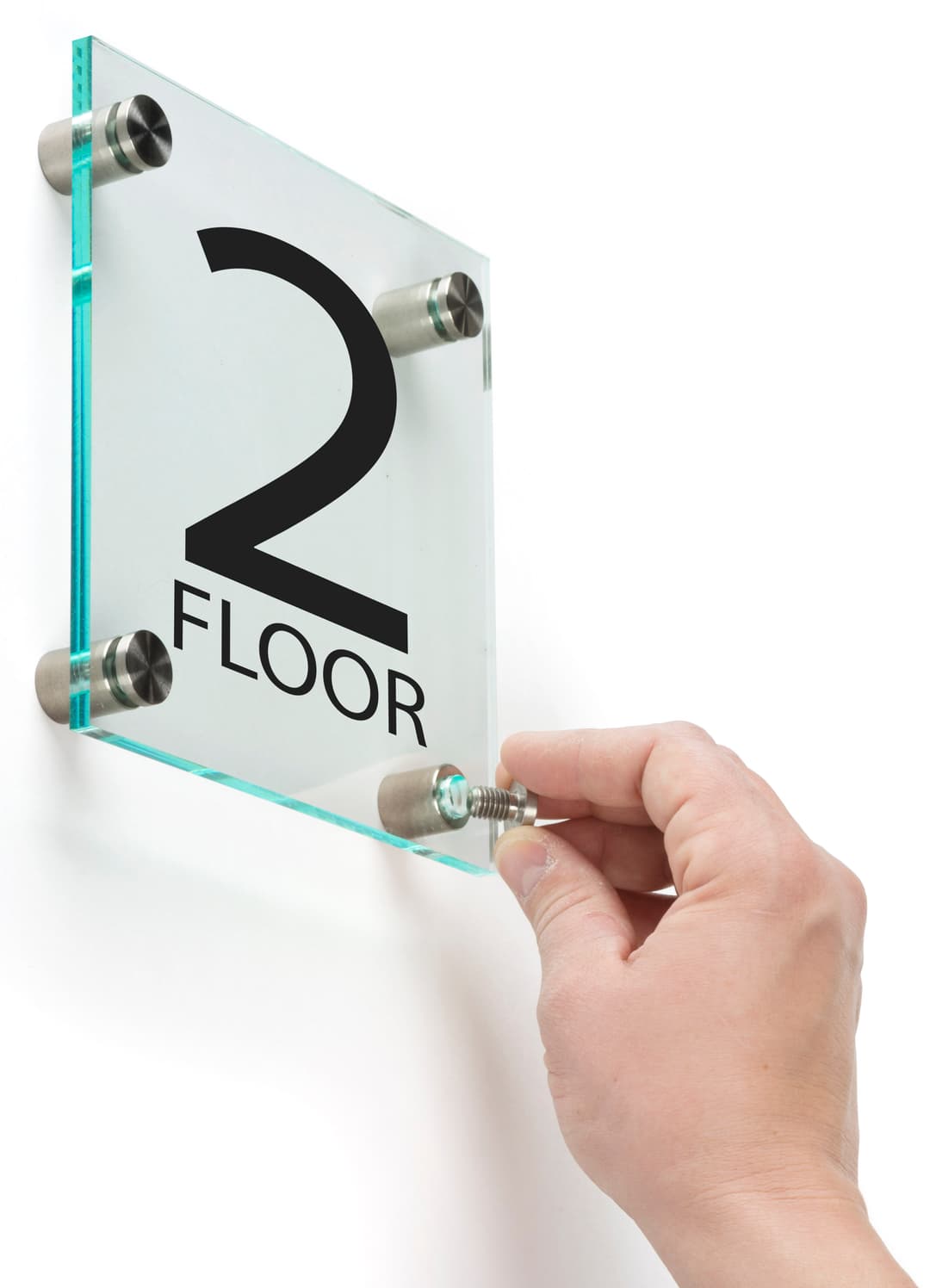 Floor Level Sign | Steel Standoffs | Displays2Go