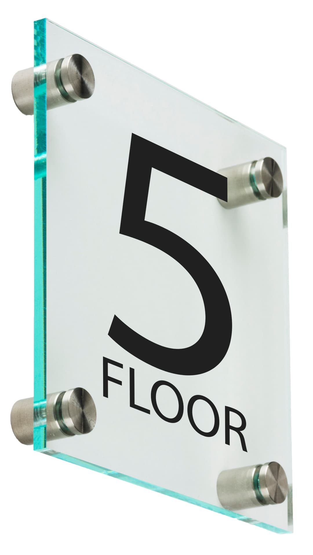 Office Floor Number Sign | 6" x 6" Acrylic Panels | Displays2Go