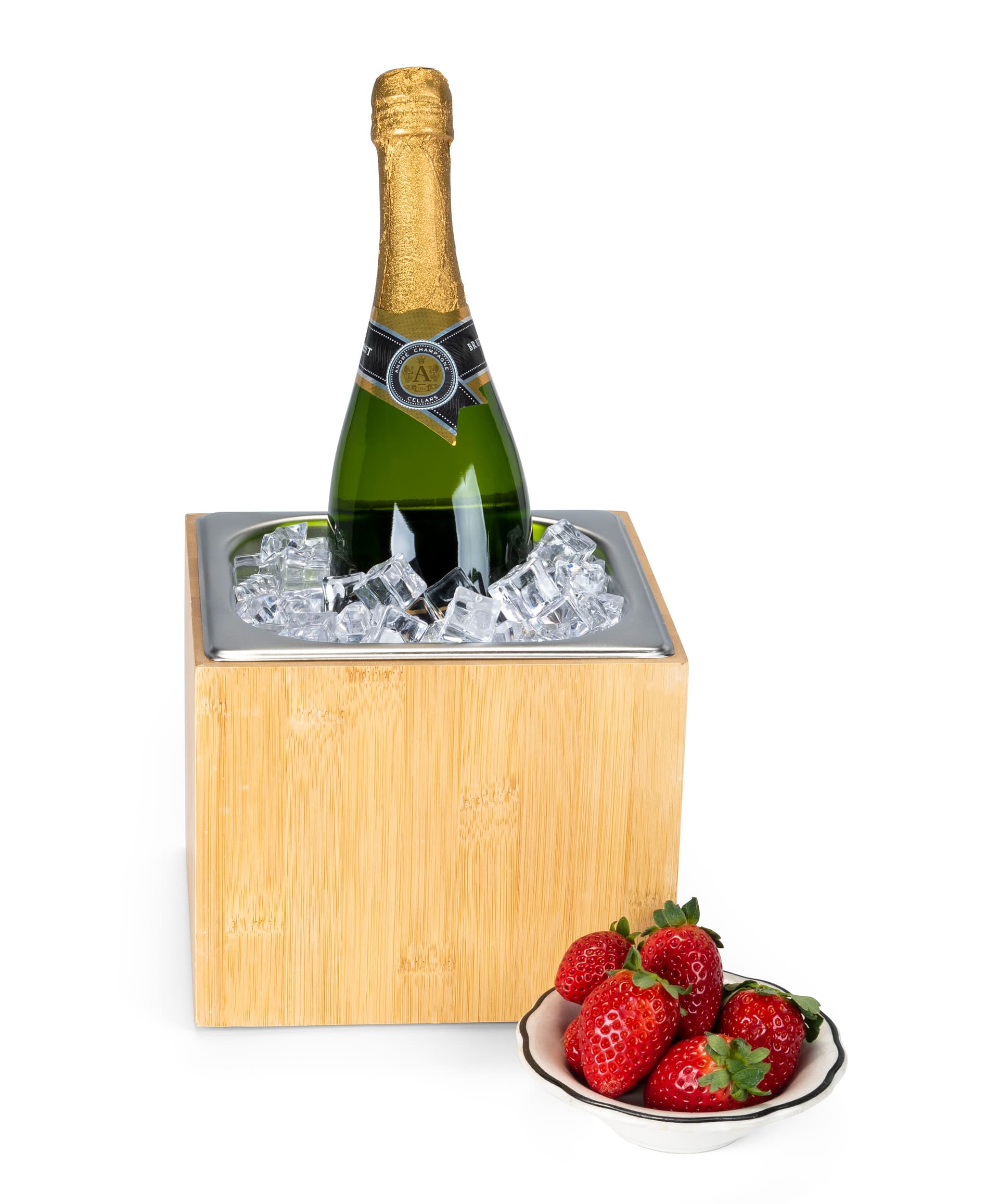Bamboo Ice Housing | 176 fl oz. Liquid Capacity | Displays2Go