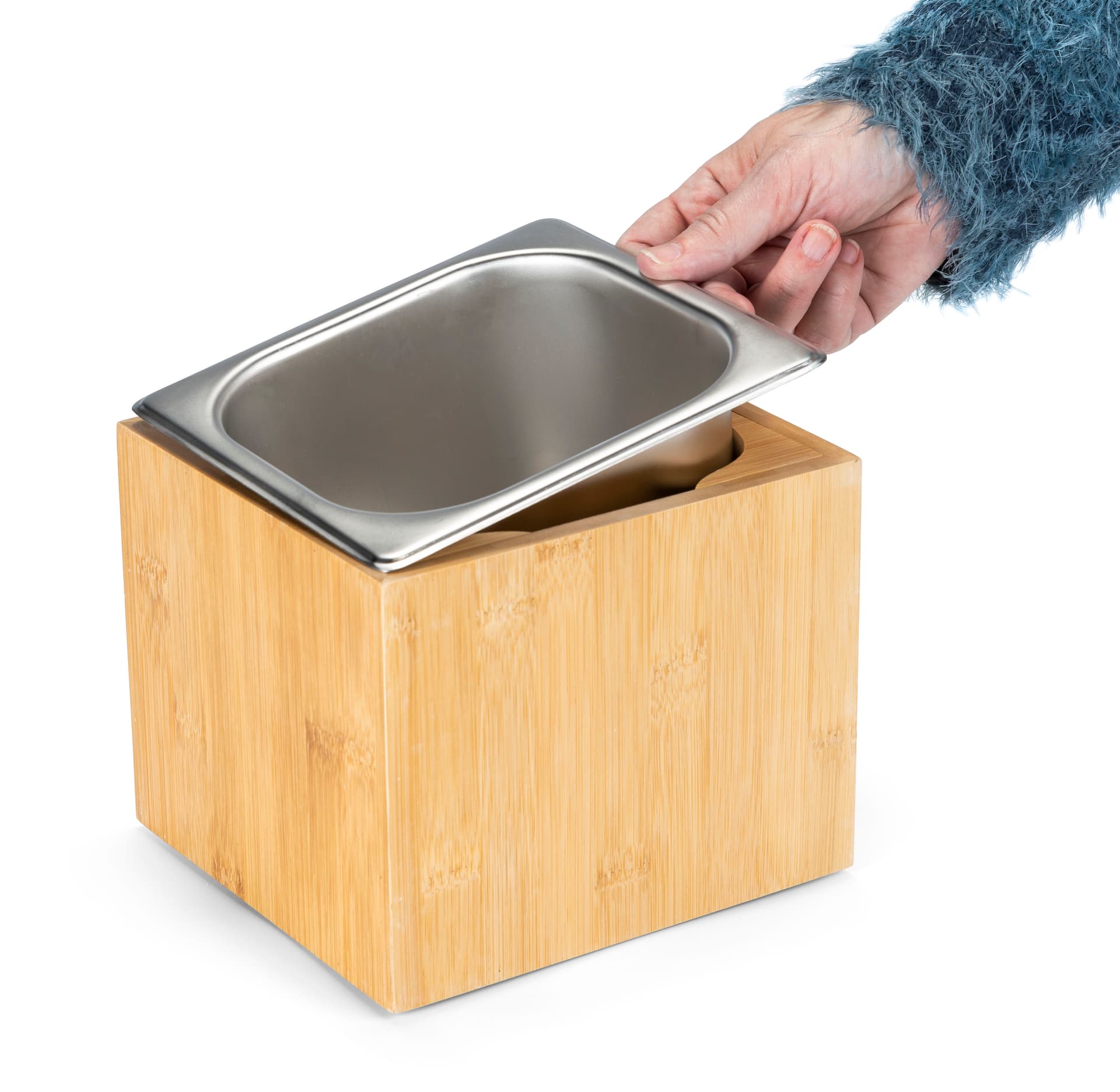 Bamboo Ice Housing | 176 fl oz. Liquid Capacity | Displays2Go
