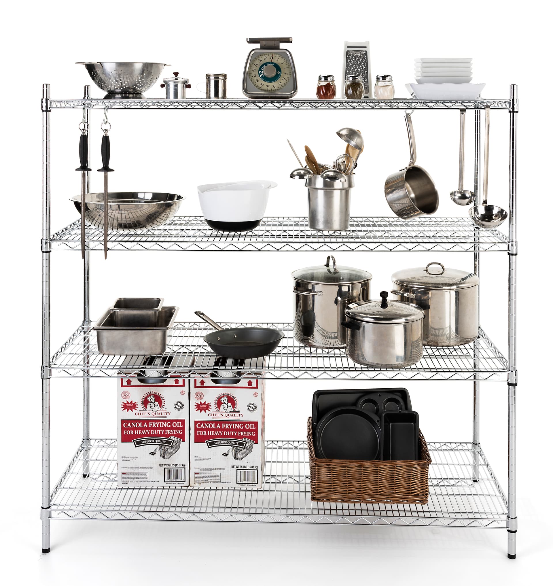 Commercial Wire Rack Shelving | 4 Heavy Duty Tiers | Displays2Go