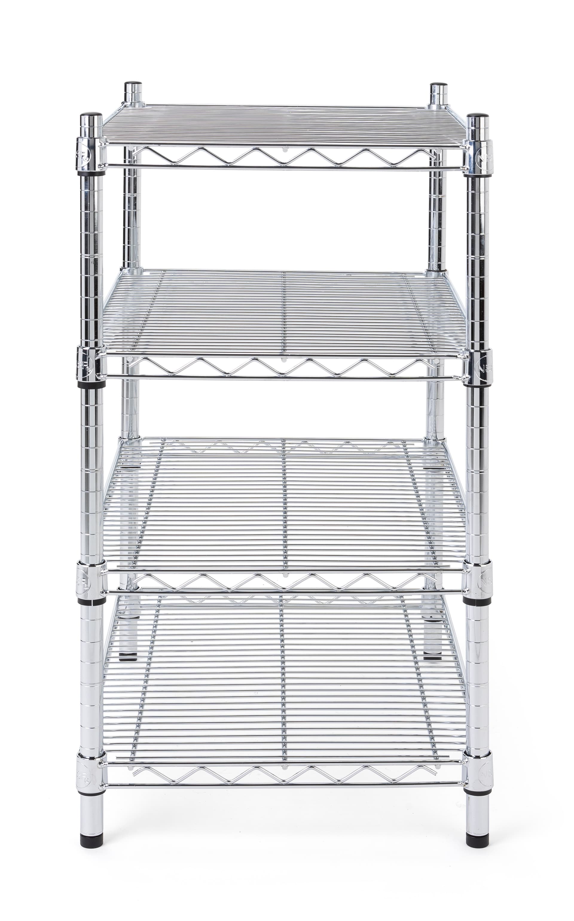 Metal Wire Shelving Unit | 4 Industrial Grade Tiers | Displays2Go