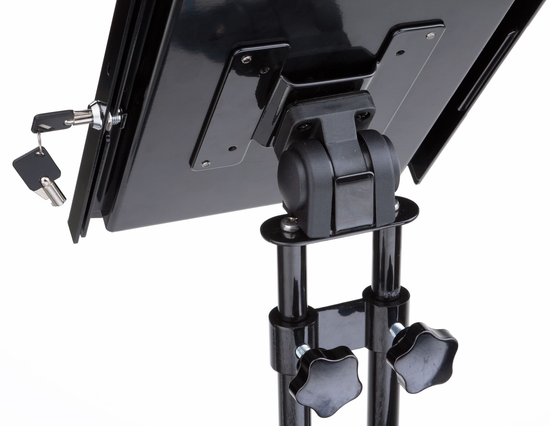 Adjustable iPad Mount | Rotating Enclosure With Access Ports | Displays2Go