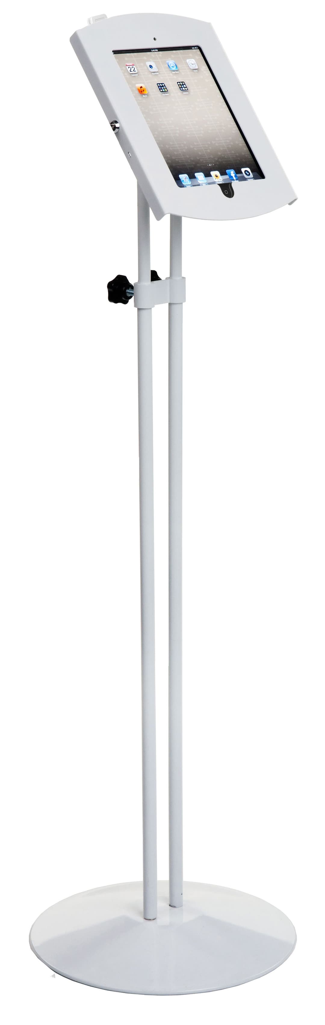 White iPad Stand | Locking Tablet Display | Displays2Go
