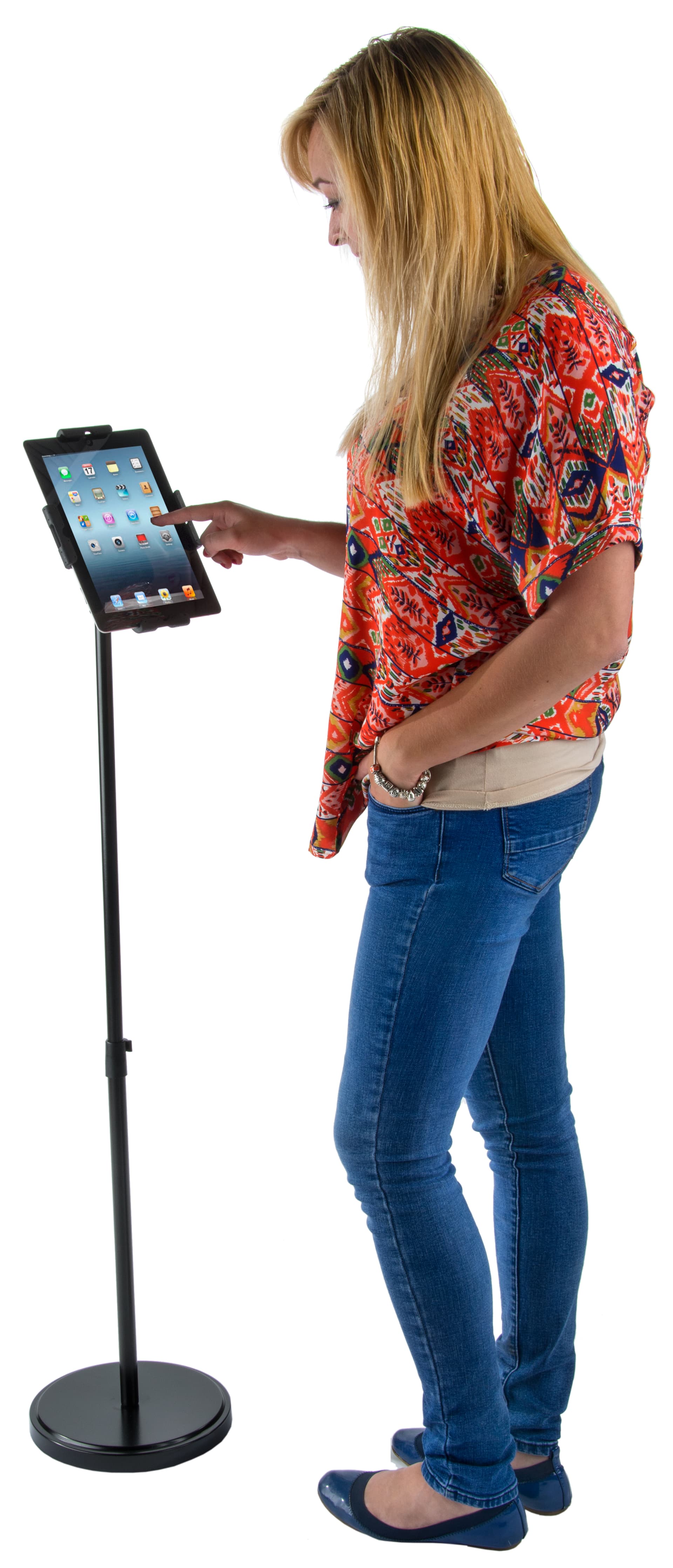 Secure Tablet Floor Stand | Height Adjustable & Rotating | Displays2Go