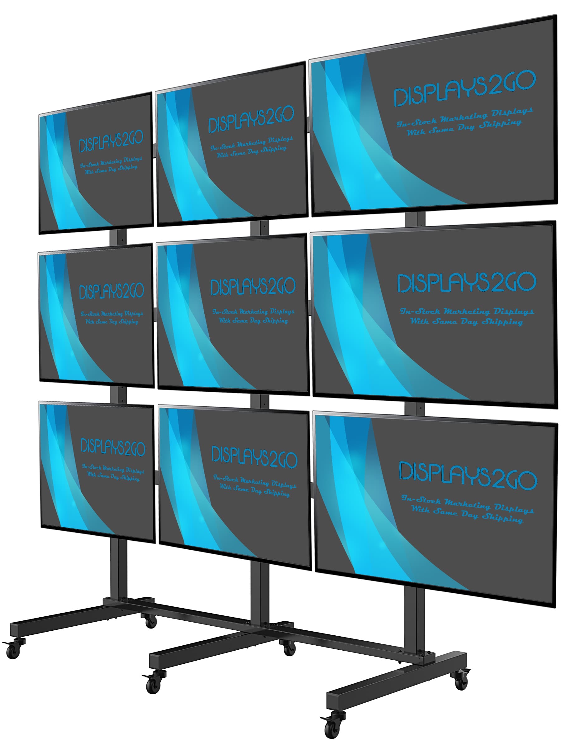 Freestanding Video Wall | Locking Brackets | Displays2Go