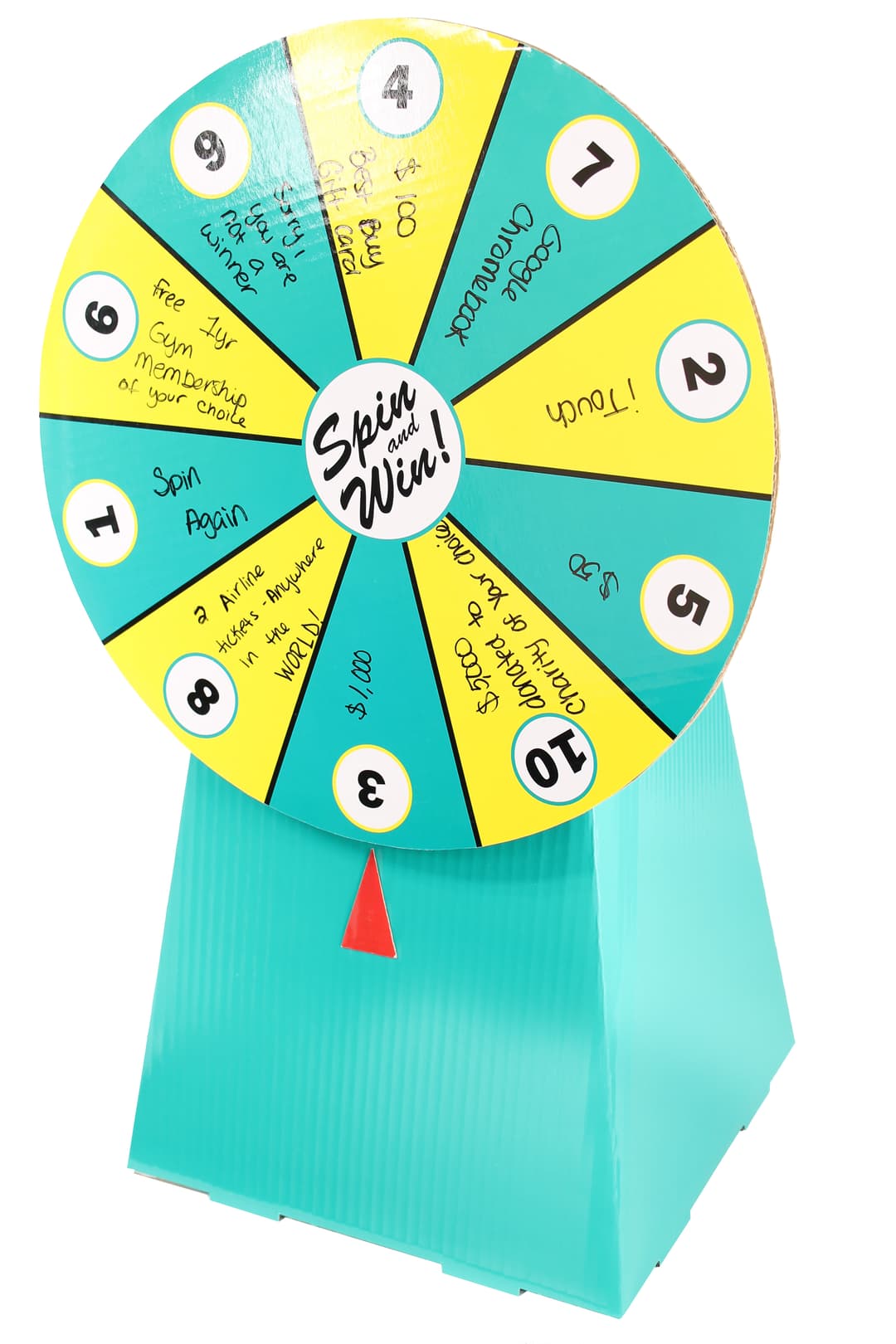 Cardboard Prize Wheel | Pop Up Office Game | Displays2Go