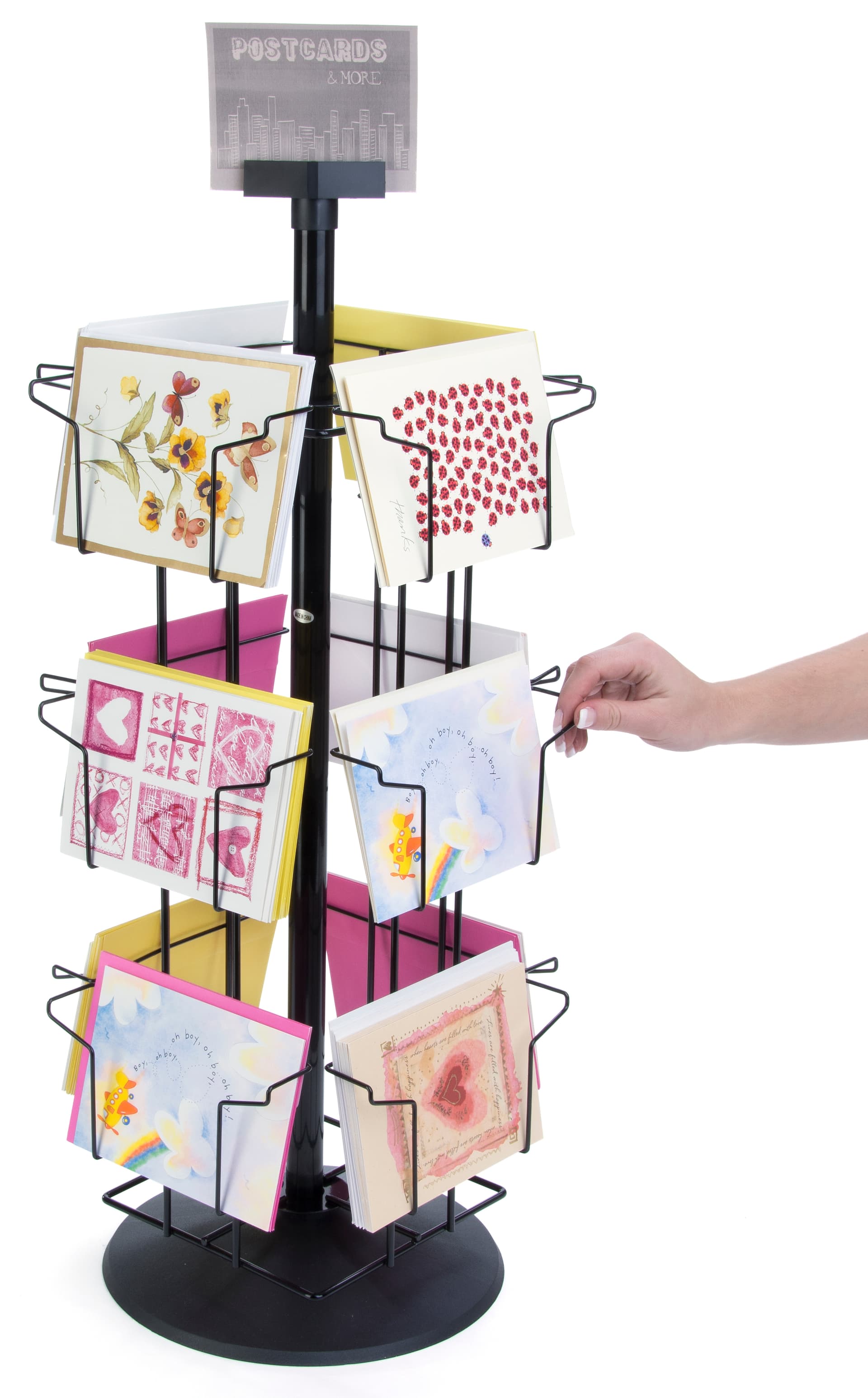 Postcard Carousel | 12 Horizontal Pockets | Displays2Go