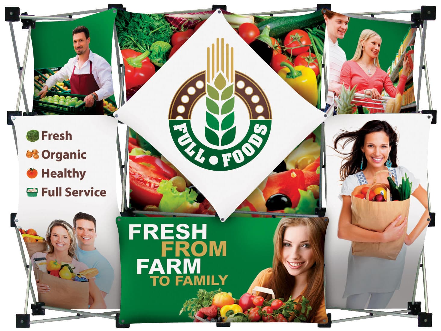 Tabletop Pop Up Displays | 3D Design w/ 8 Custom Panels | Displays2Go