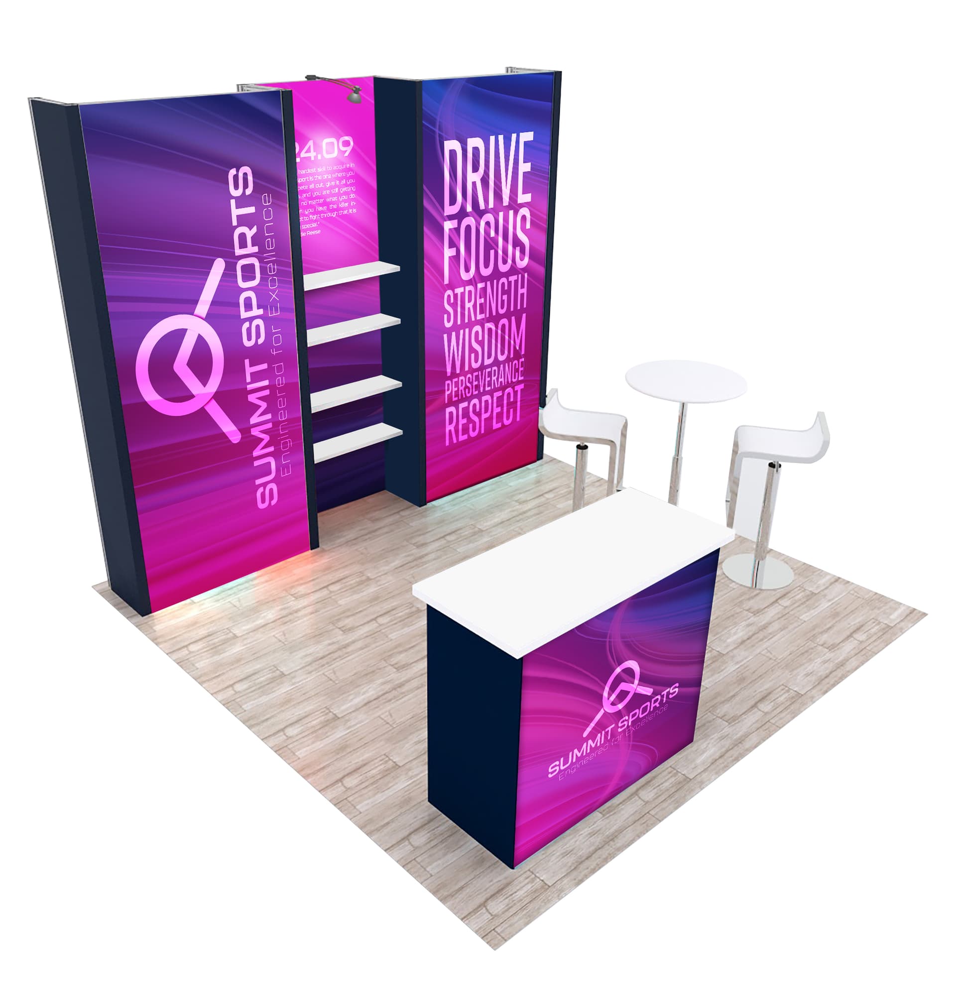10x10 Trade Show Booth Kit | SEG Fabric Graphics | Displays2Go
