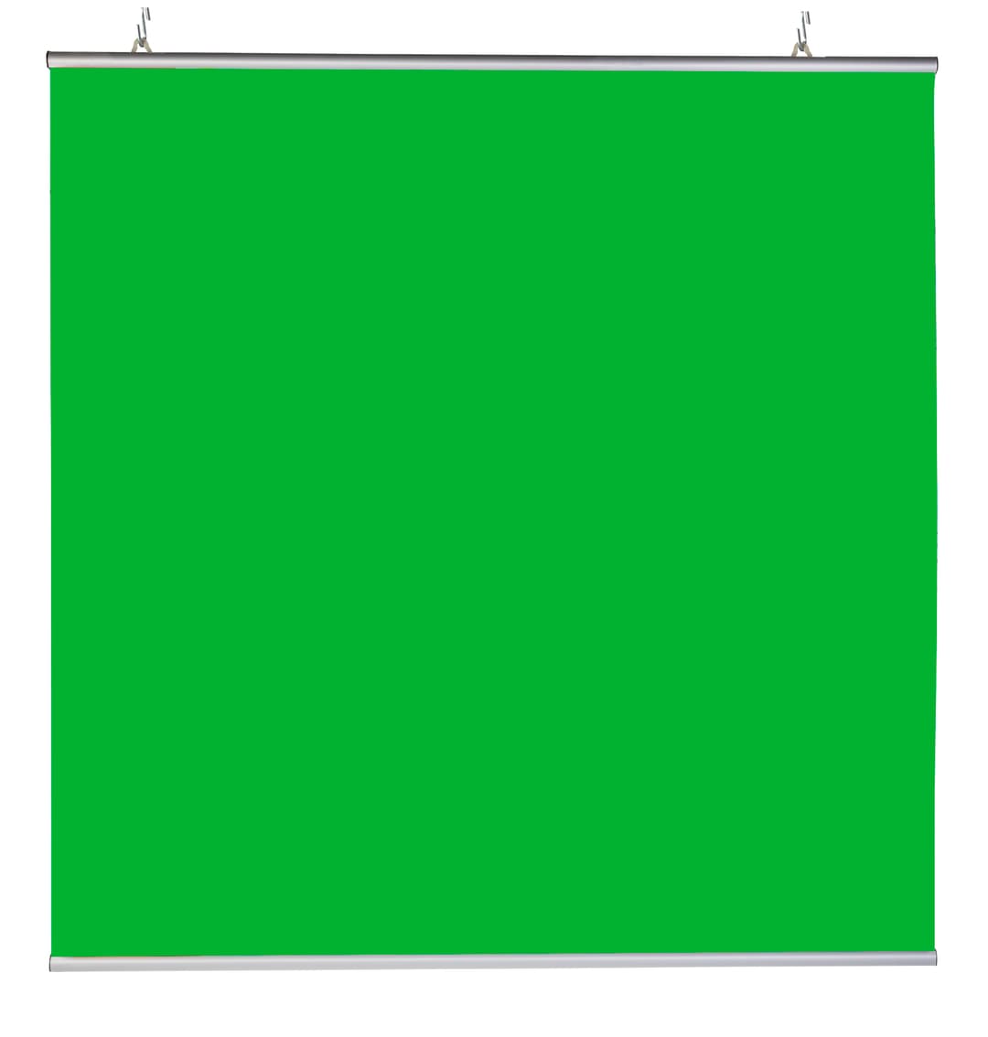 Hanging Green Screen Backdrop | Measures 72" by 72" | Displays2Go