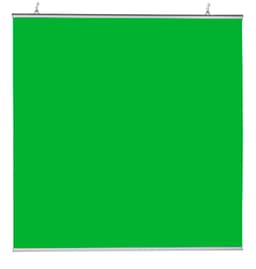 Hanging Green Screen Backdrop | Measures 72" by 72" | Displays2Go