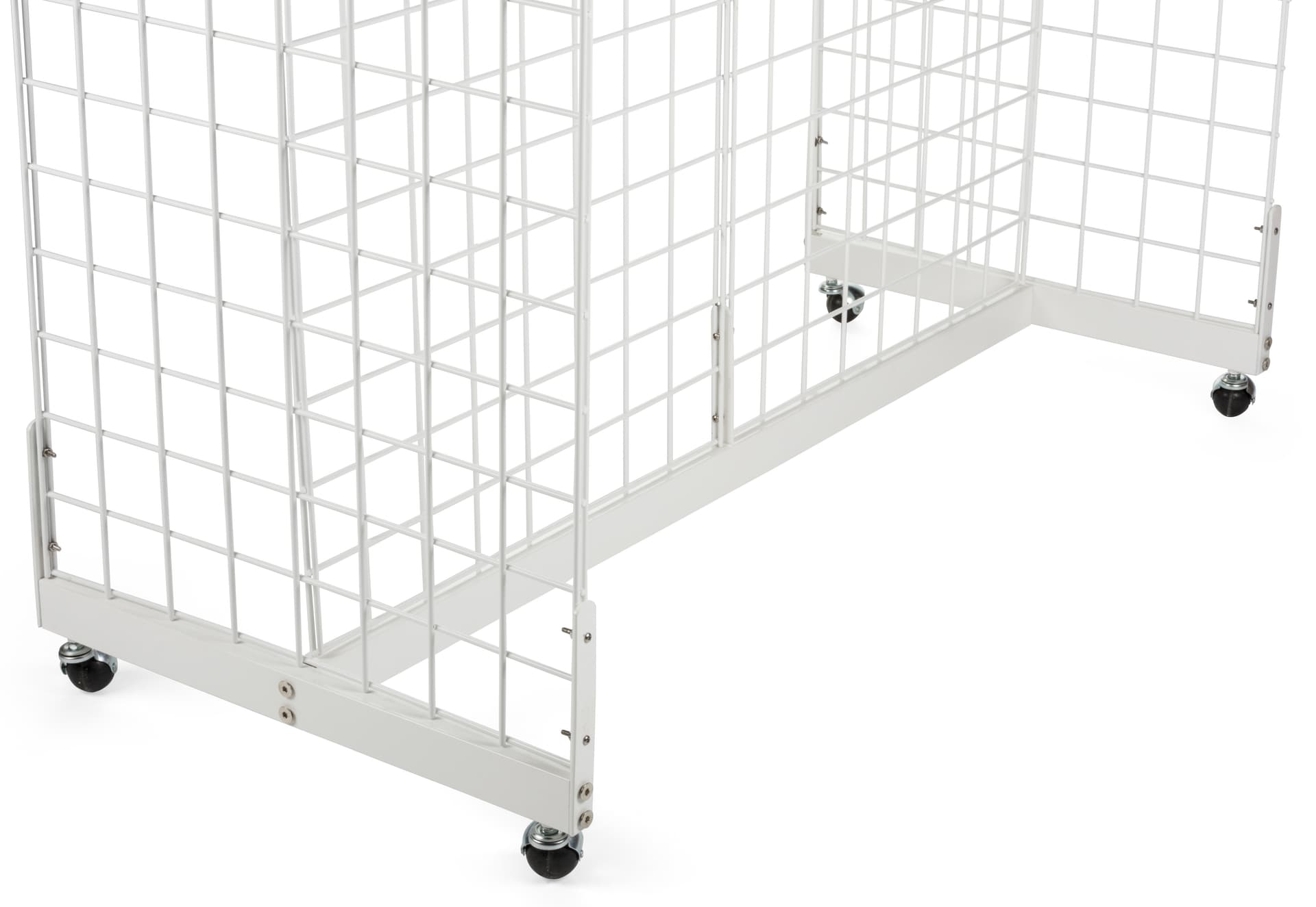 White Metal Gridwall Base | “H” Shaped Frame | Displays2Go