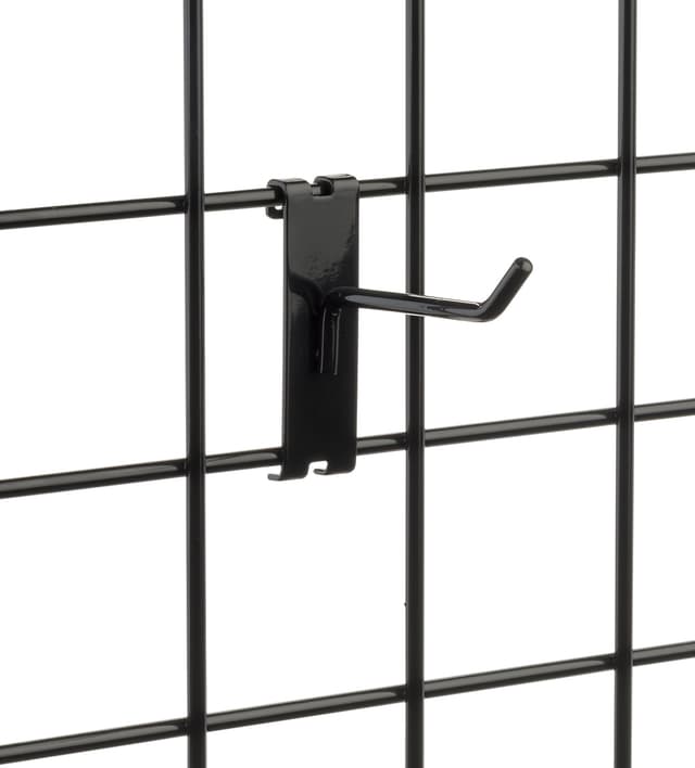 4" Black Gridwall Hook | Set of 25 | Displays2Go
