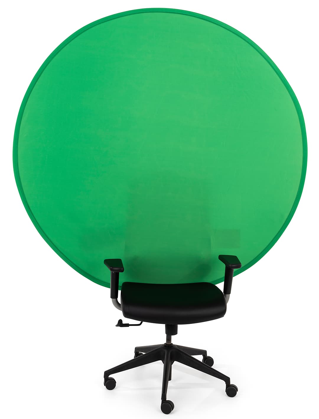 Portable Chair Mounted Green Screen | 60" Round Webcam Backdrop ...