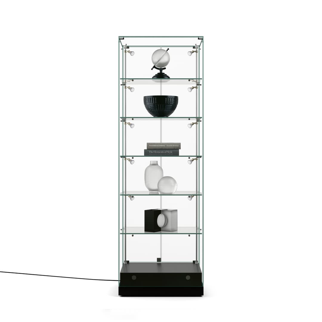 Frameless LED Showcase | Adjustable Vertical Lighting | Displays2Go