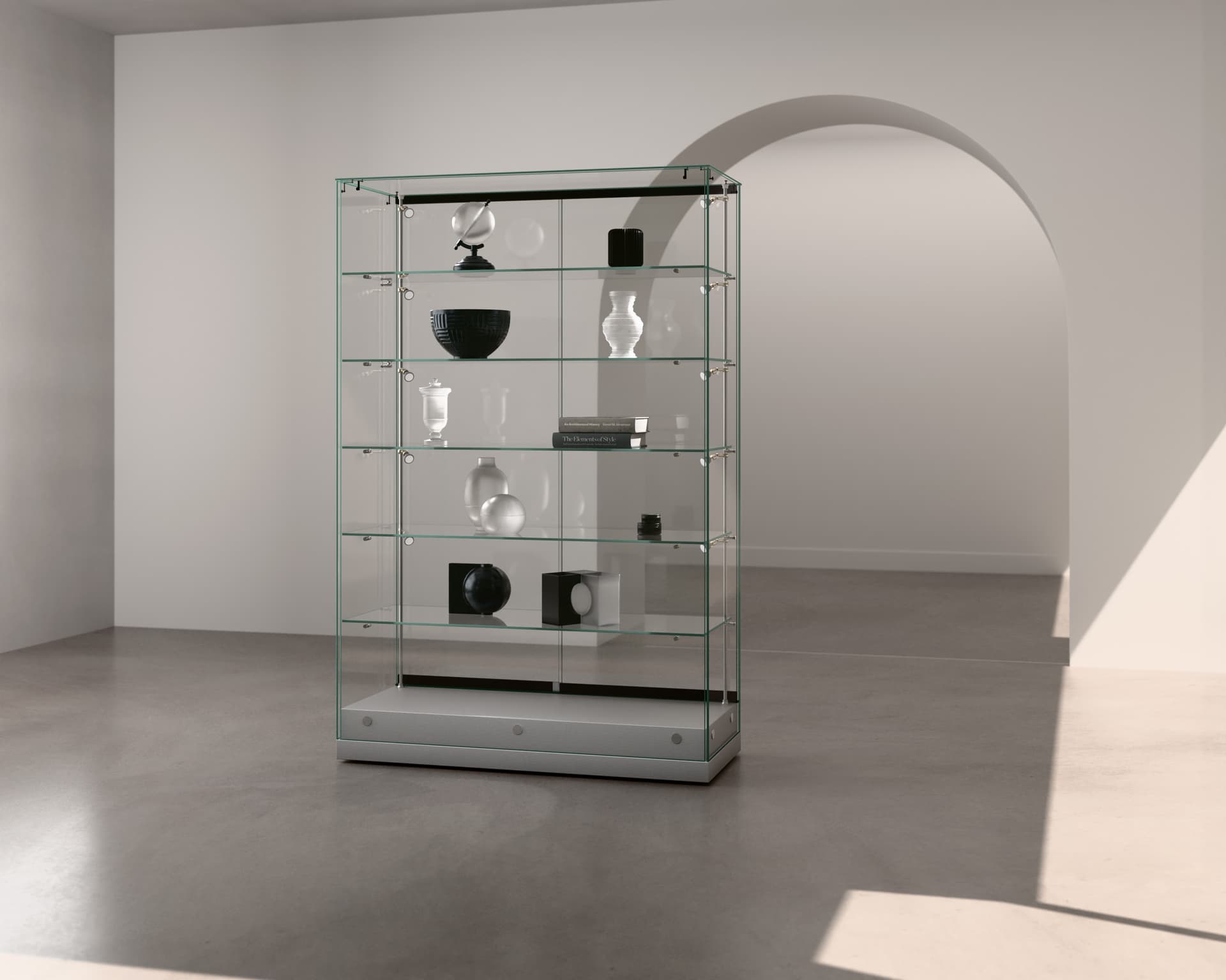 Wide LED Display Cabinet | Electrical Cord with On/Off Switch | Displays2Go