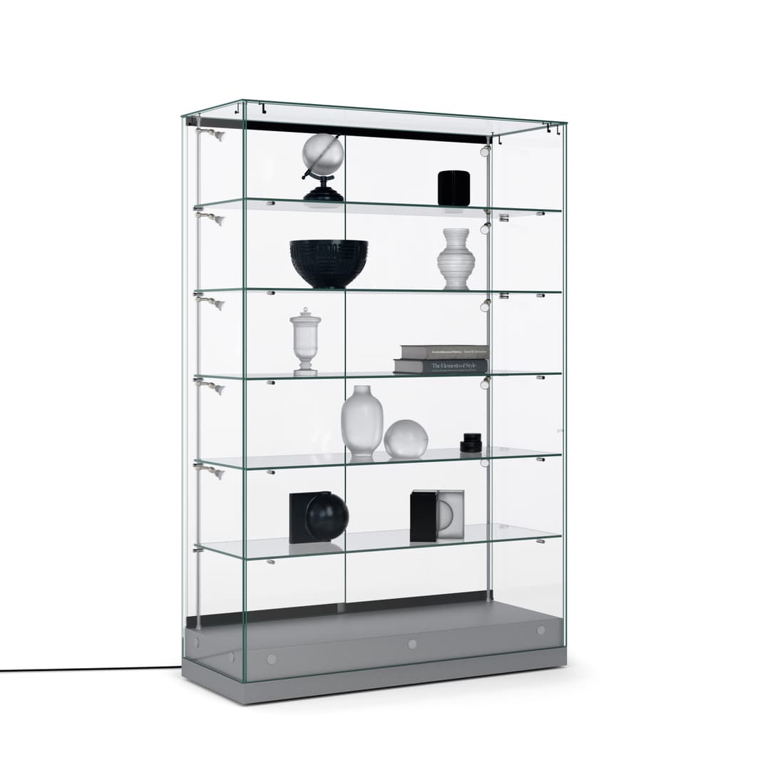 Wide LED Display Cabinet | Electrical Cord with On/Off Switch | Displays2Go