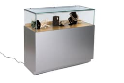 Jewelry Display Counter with LED Lights | Quarter Vision Case | Displays2Go
