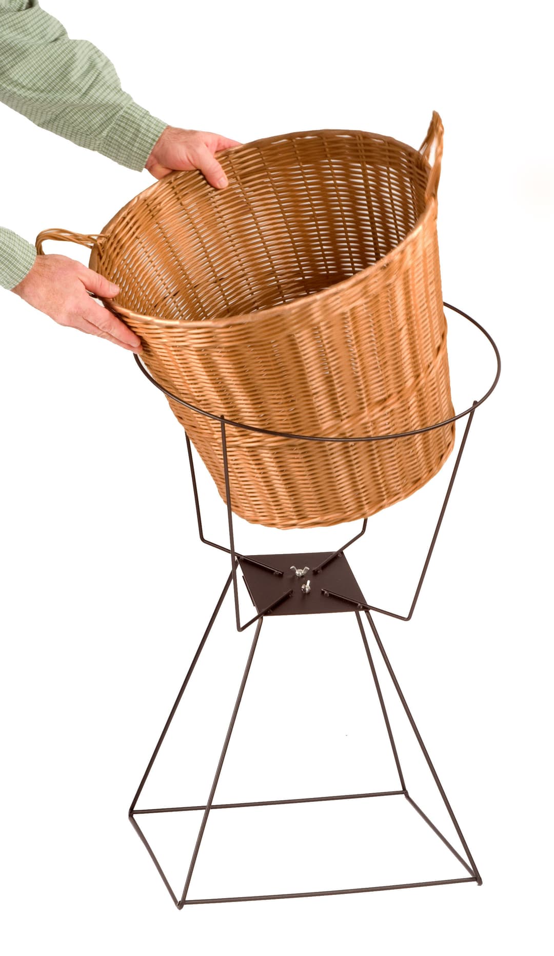 Basket Stands | Natural Wicker Bin & Wire Holder | Displays2Go