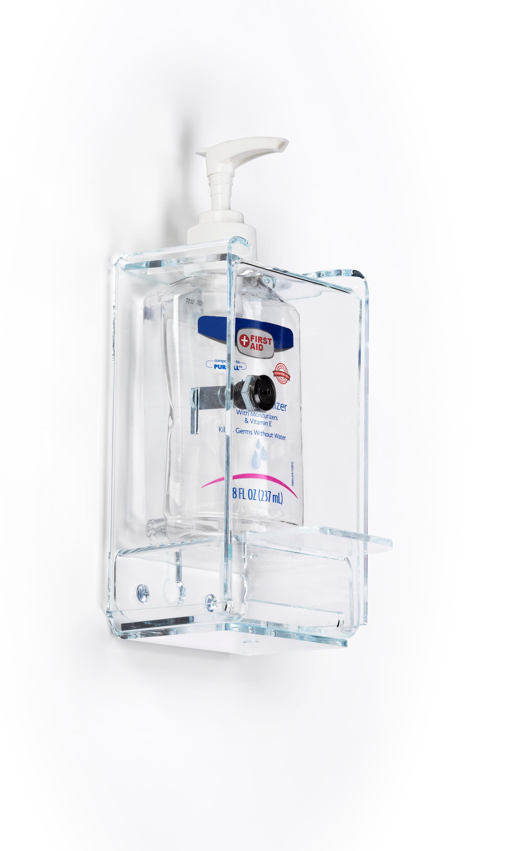 Locking Acrylic Hand Sanitizer Holder | Wall Mount or Countertop ...