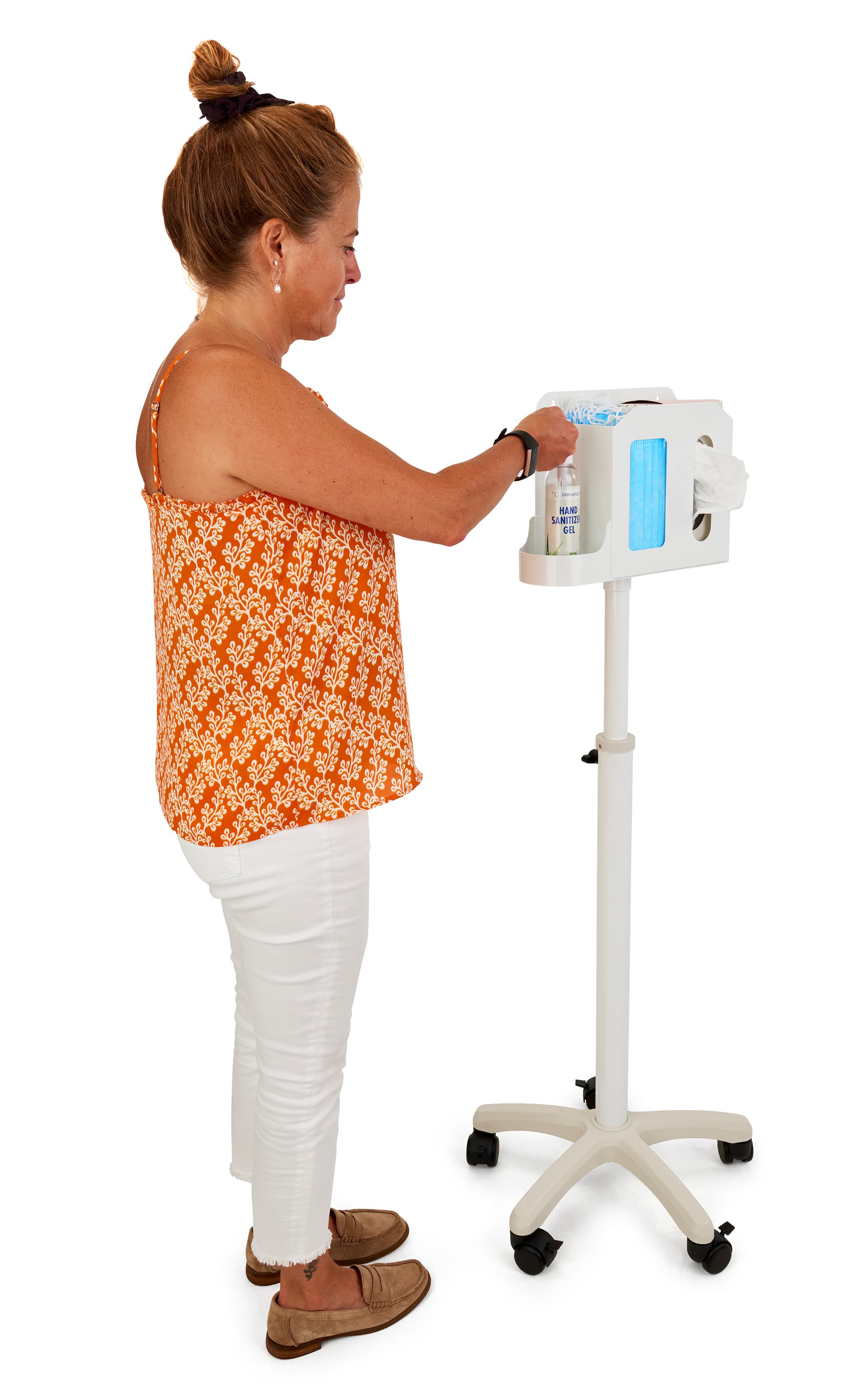 Respiratory Hygiene Station | 3 Compartments for Disinfectant Use ...