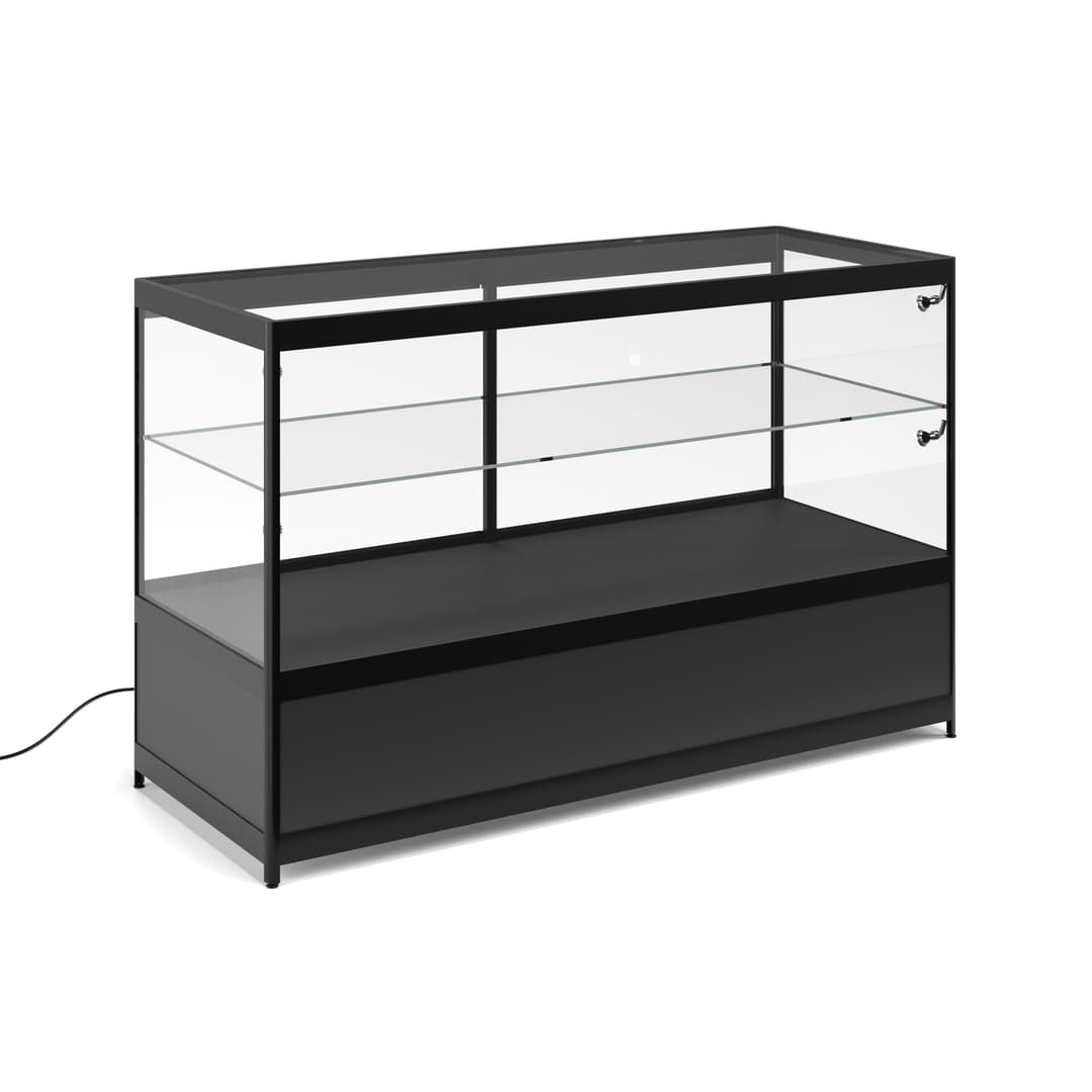 Lighted Glass Display Counter | Aluminum Frame | Displays2Go