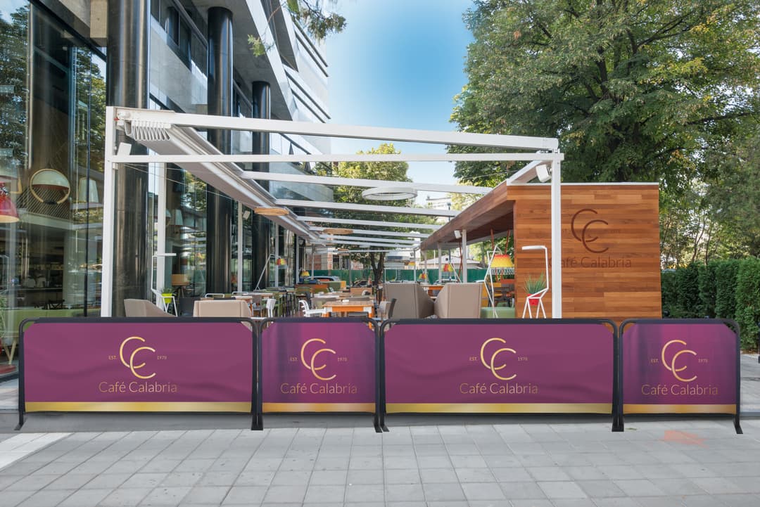 Custom Cafe Barriers | Custom Double Sided Graphics | Displays2Go