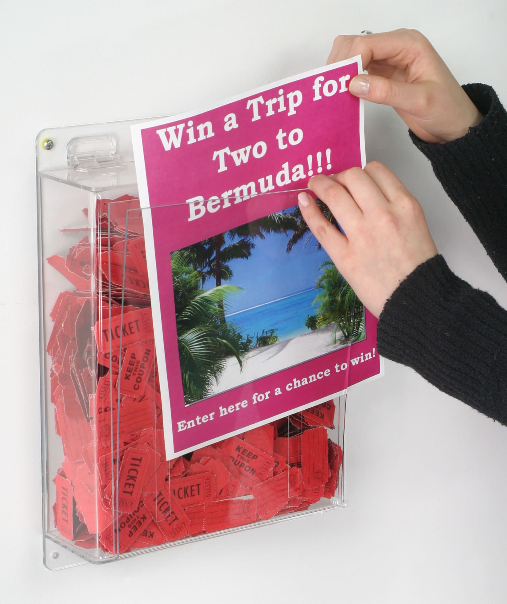 Wall Mounted Suggestion Box With Lock - Frosted Acrylic | Displays2Go