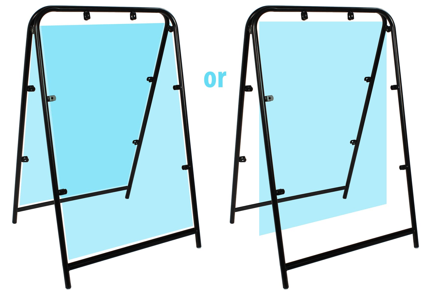 Metal A-frame for Signs | Black Finish - Double Sided | Displays2Go